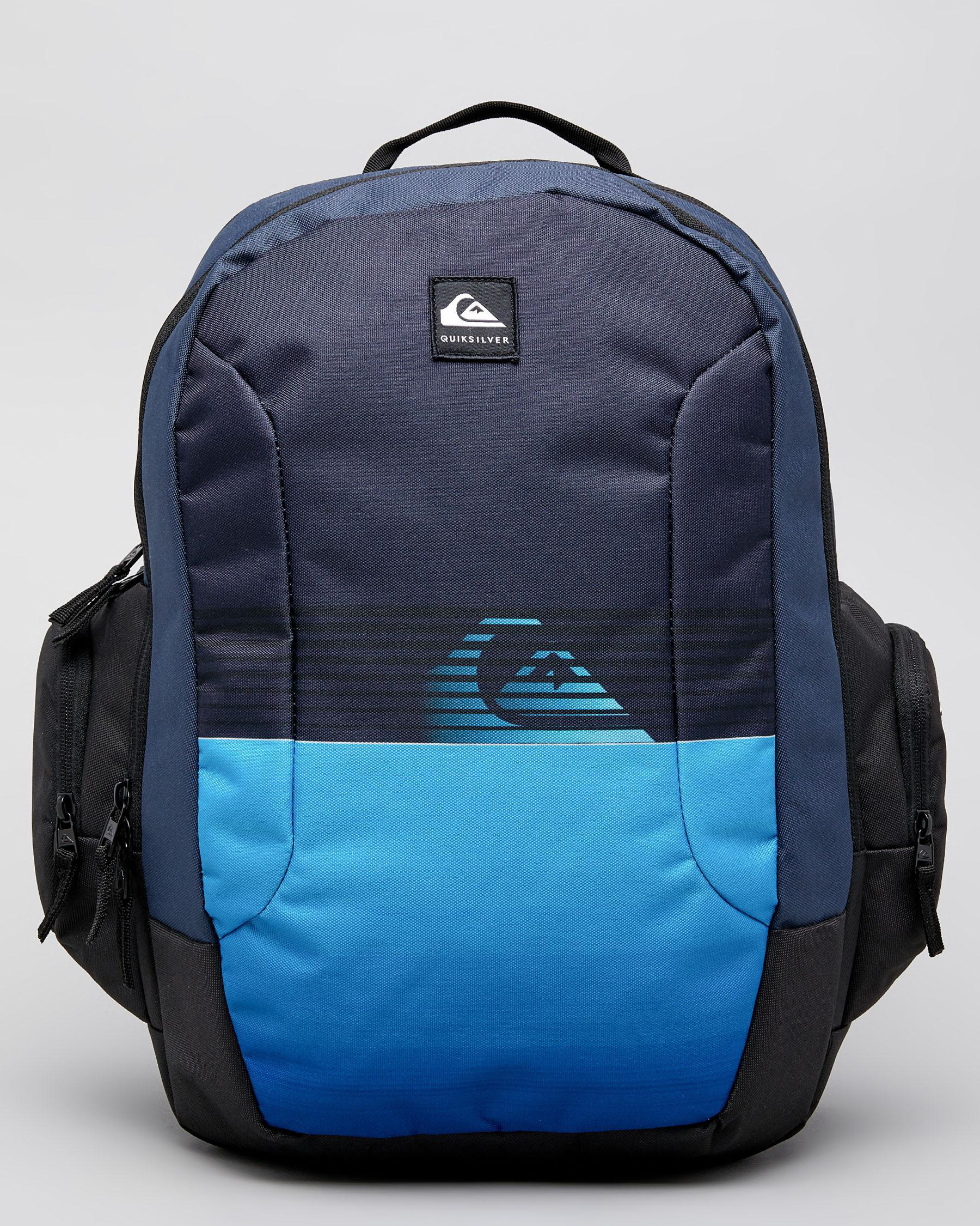 Shop Quiksilver Schoolie II Backpack In Parisian Night - Fast Shipping ...