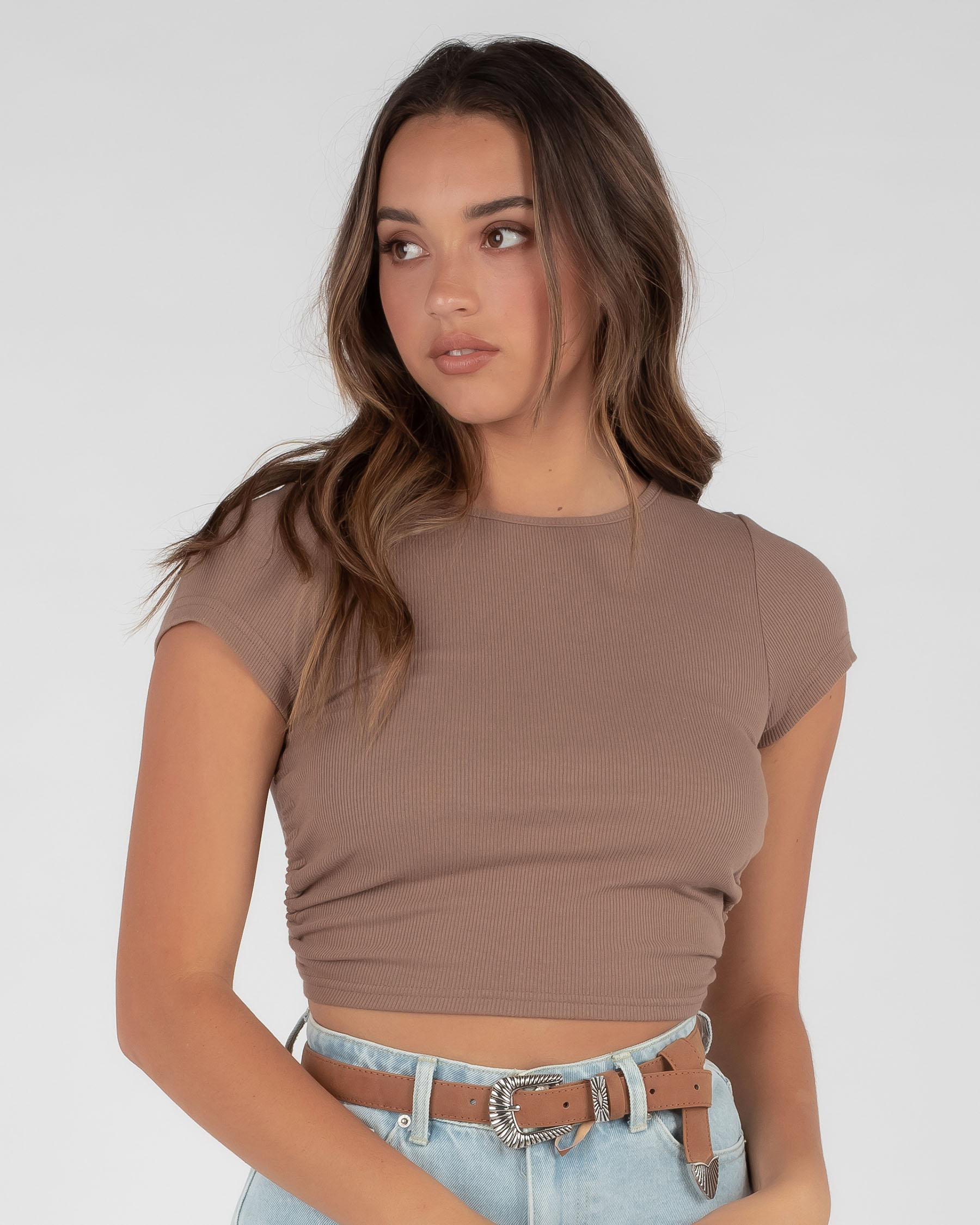 Shop Ava And Ever This Crush Top In Milk Chocolate - Fast Shipping ...