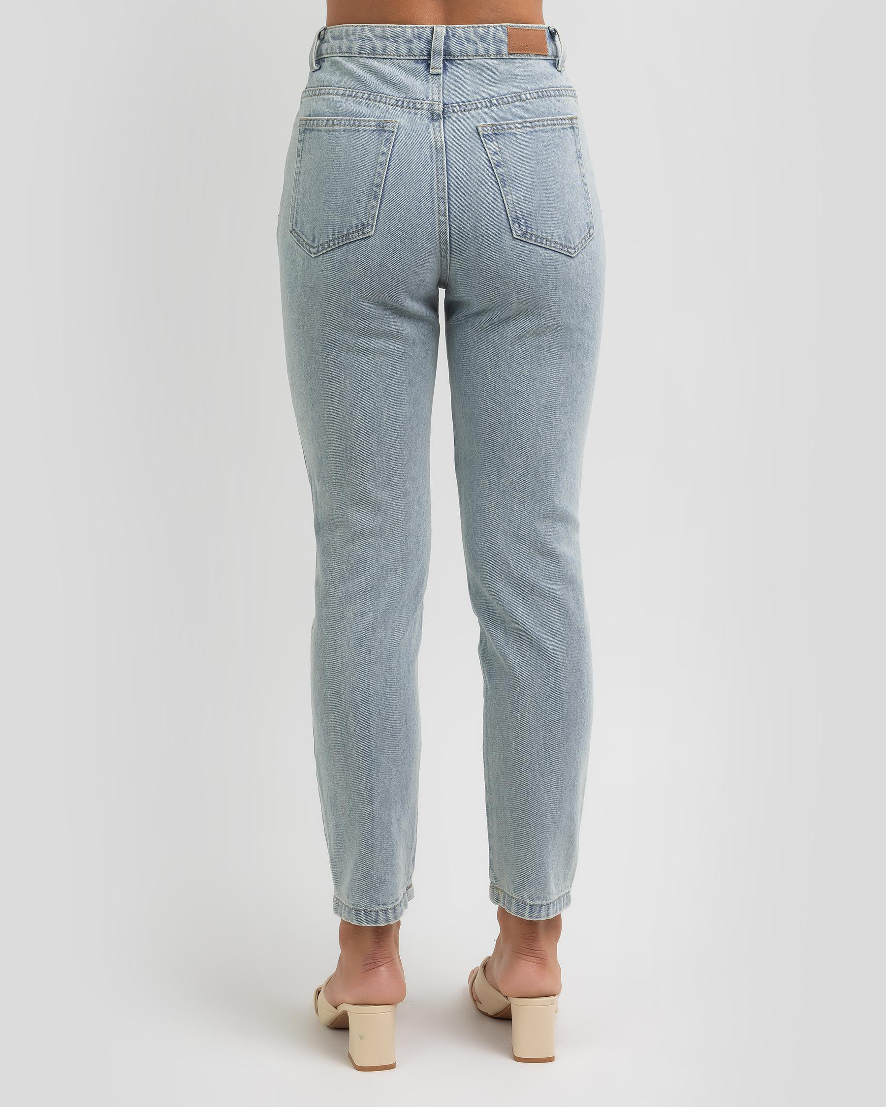 Rusty High Rise Straight Jeans In Sky Blue - FREE* Shipping & Easy ...