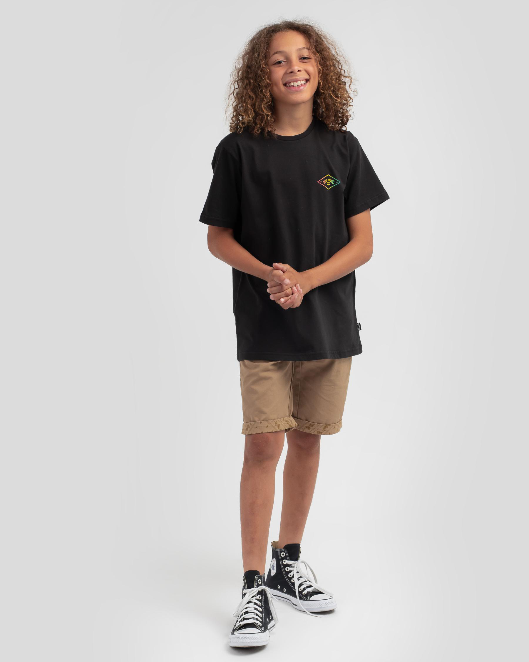 Shop Billabong Boys' Arch Fade T-Shirt In Black - Fast Shipping & Easy ...