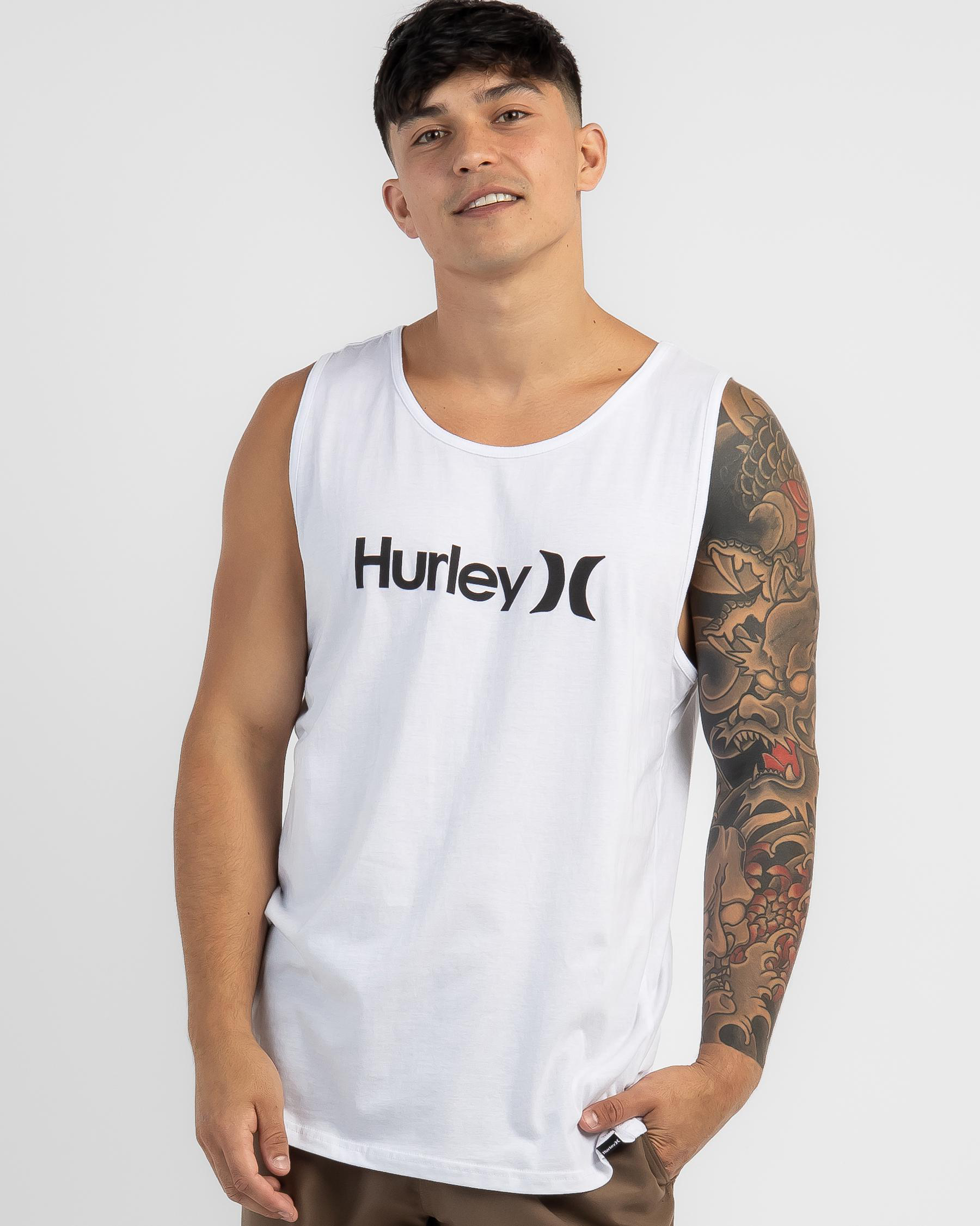 Shop Hurley Wash One and Only Solid Tank In White - Fast Shipping ...