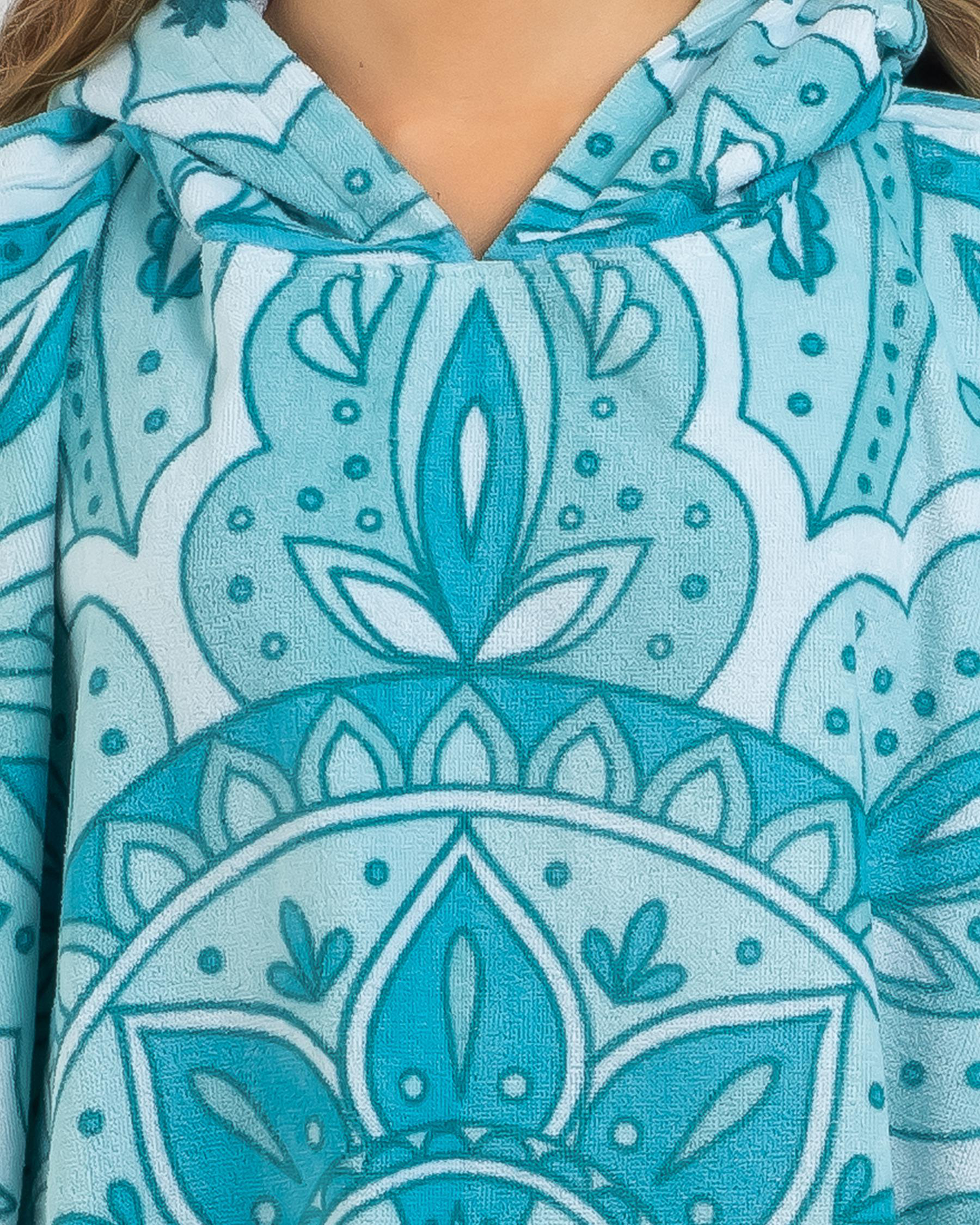 Shop Topanga Turquoise Hooded Towel In Turquoise - Fast Shipping & Easy ...