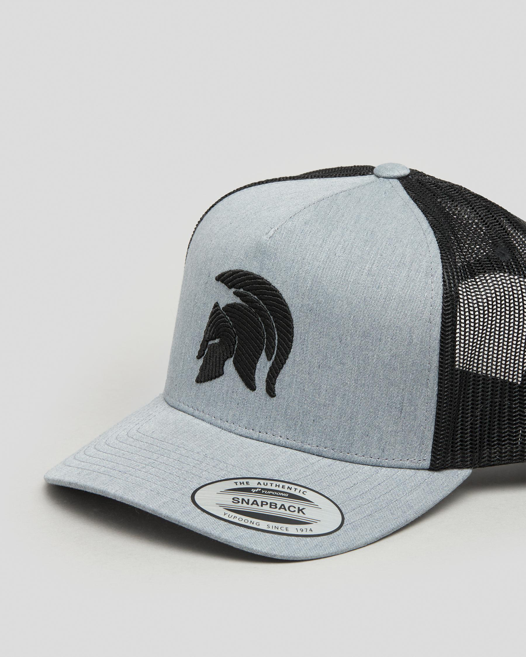Shop Sparta Siege Trucker Cap In Grey/black - Fast Shipping & Easy ...