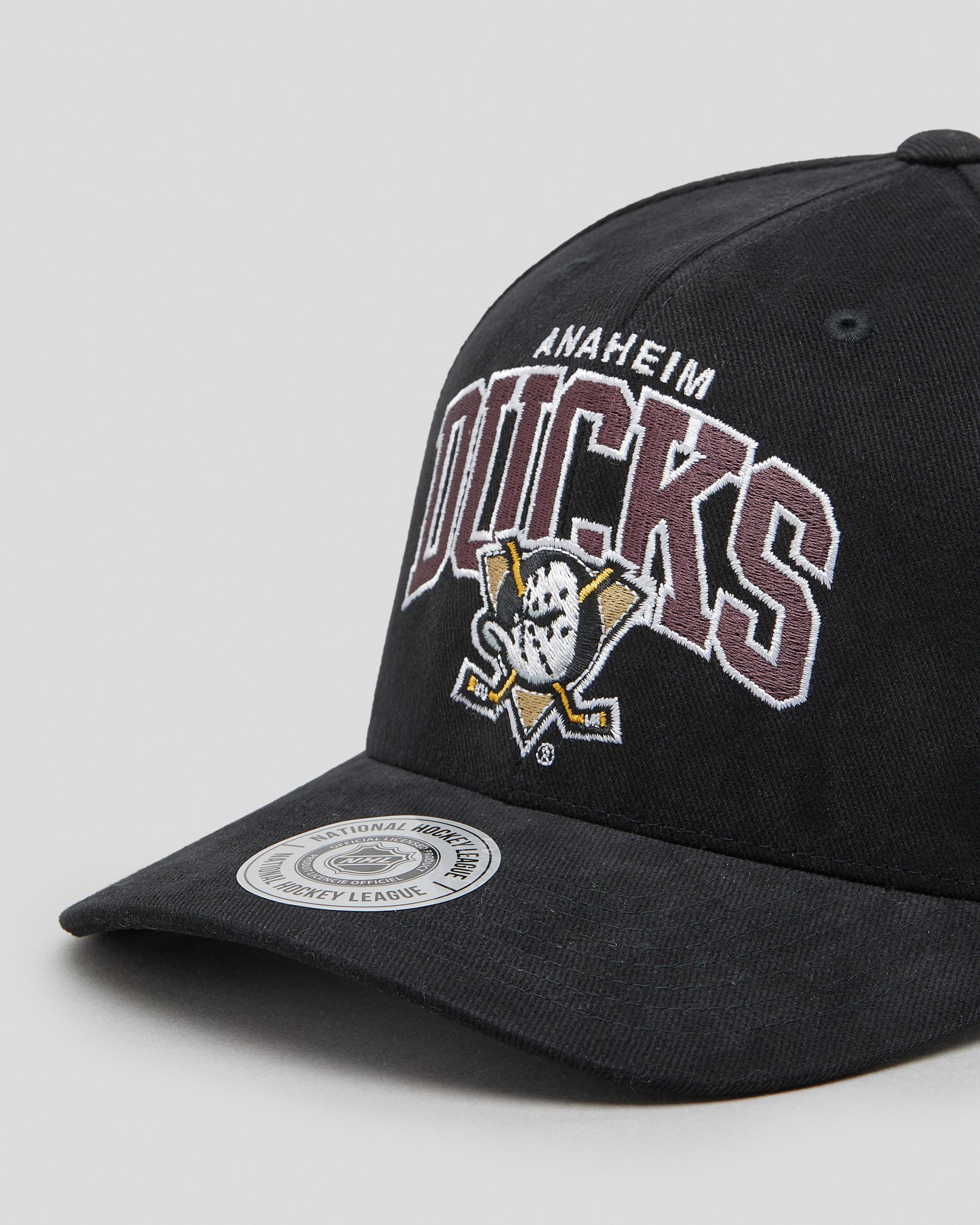 Shop Majestic Anaheim Ducks Arch Logo Pro Crown Cap In Ducks Black ...
