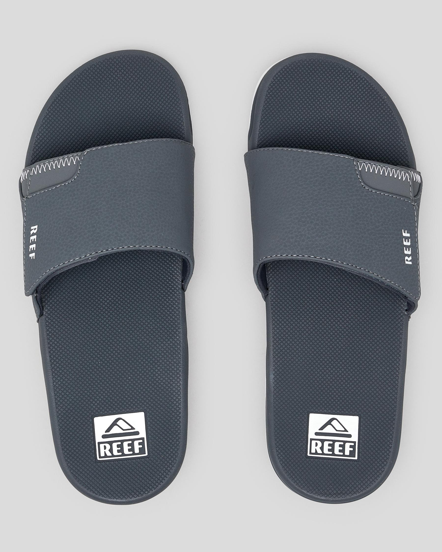 Shop Reef Fanning Slides In Shadow - Fast Shipping & Easy Returns ...