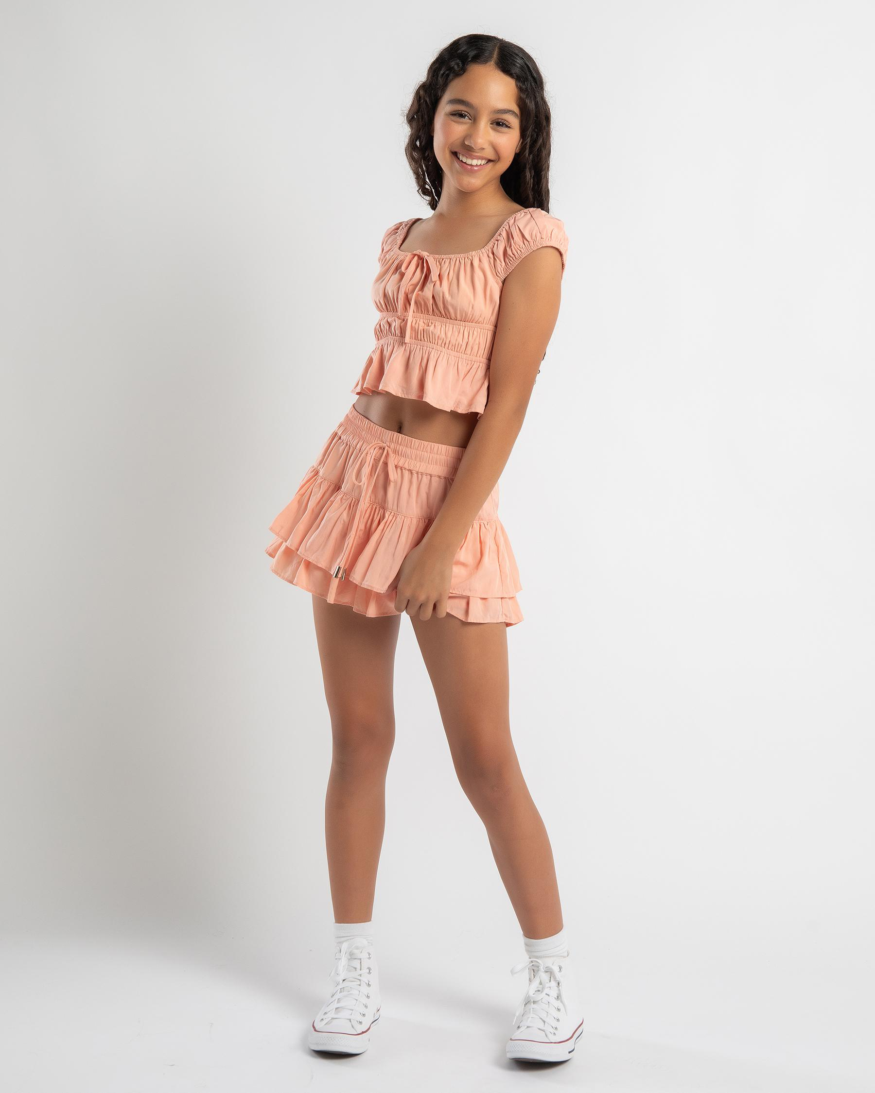 Shop Ava And Ever Girls' LuLu Skort In Peach - Fast Shipping & Easy ...
