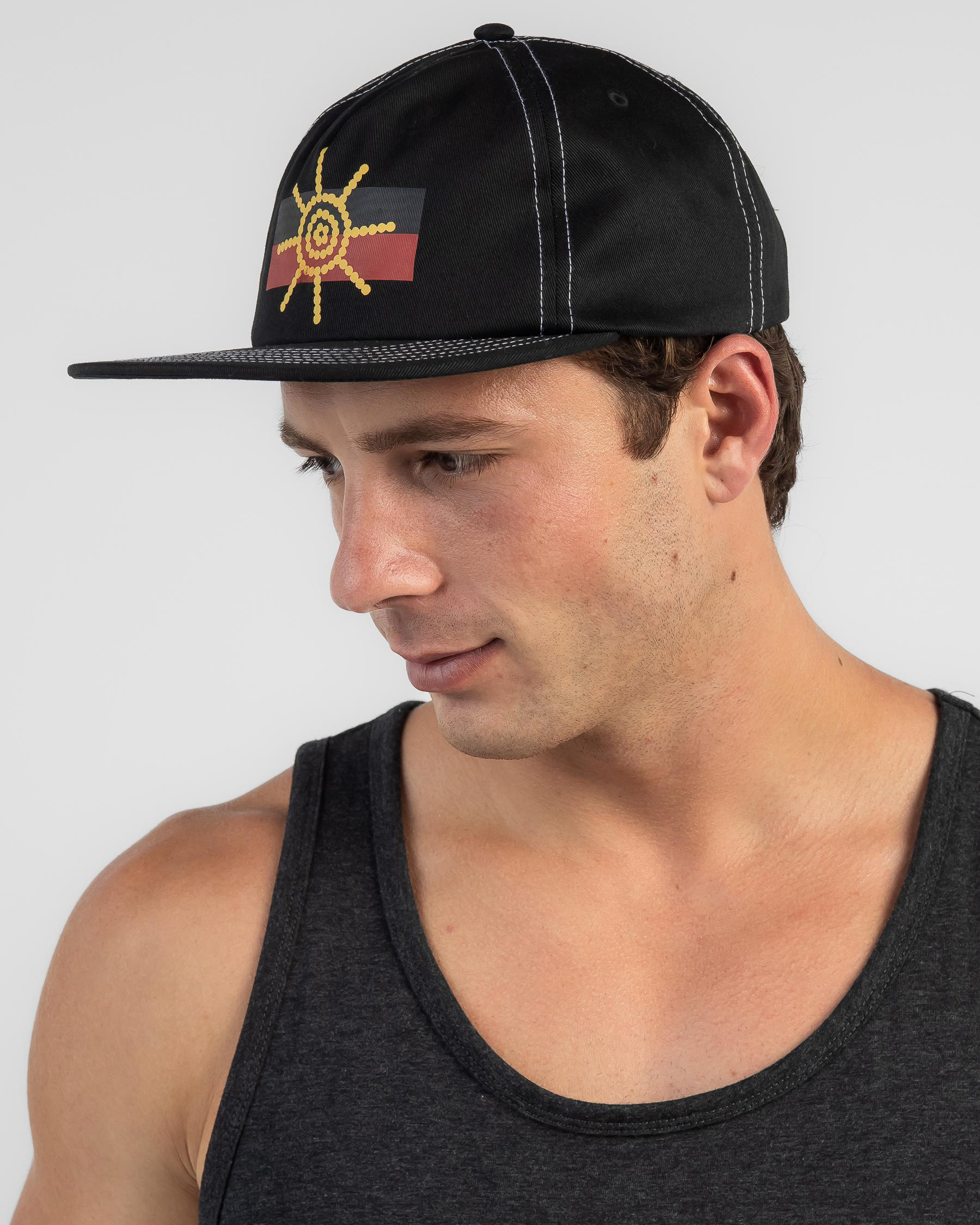 Shop Billabong Otis Sunrise Snapback Cap In Black - Fast Shipping ...