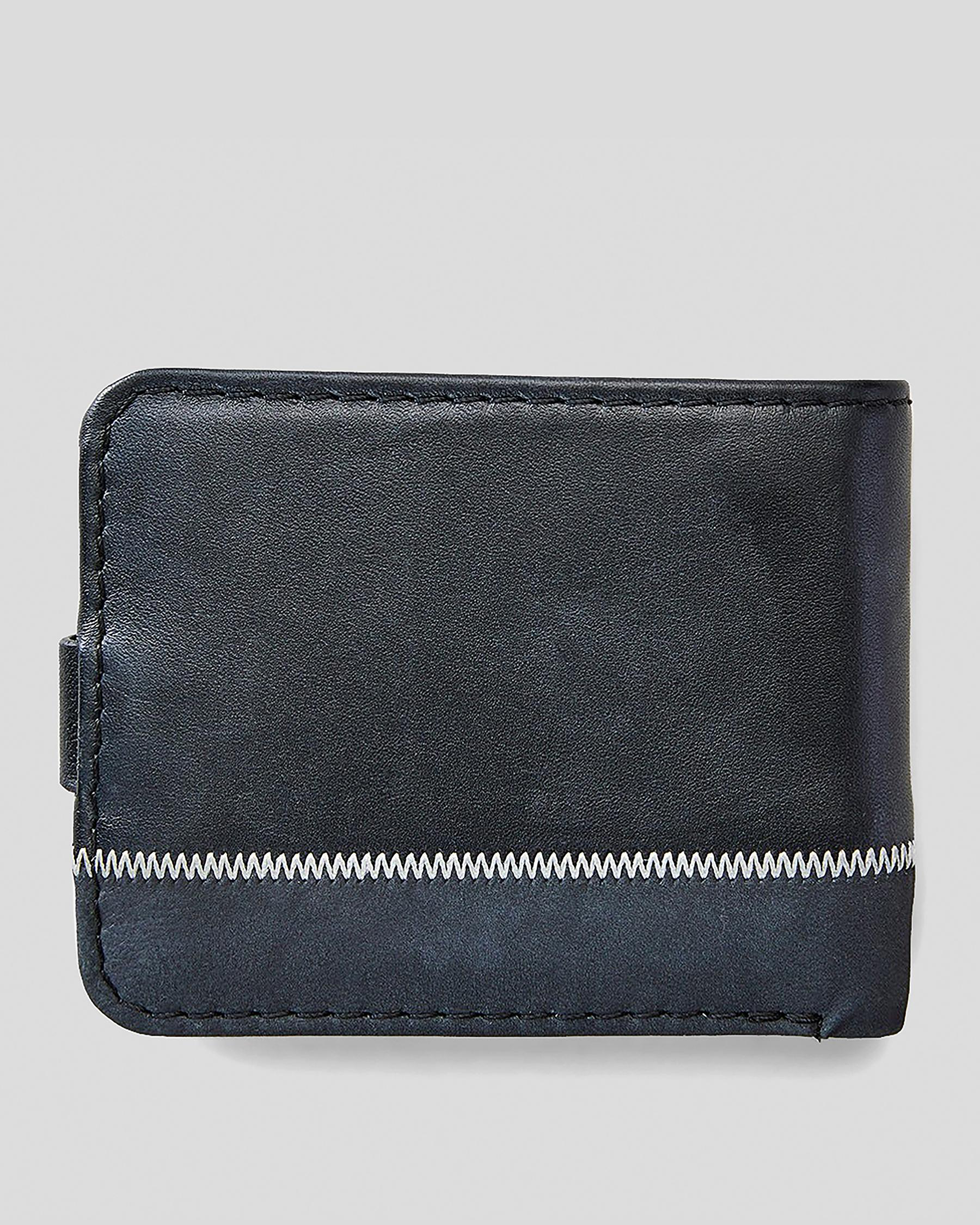 Shop Rip Curl Valley Snap RFID 2in 1 Wallet In Black - Fast Shipping ...