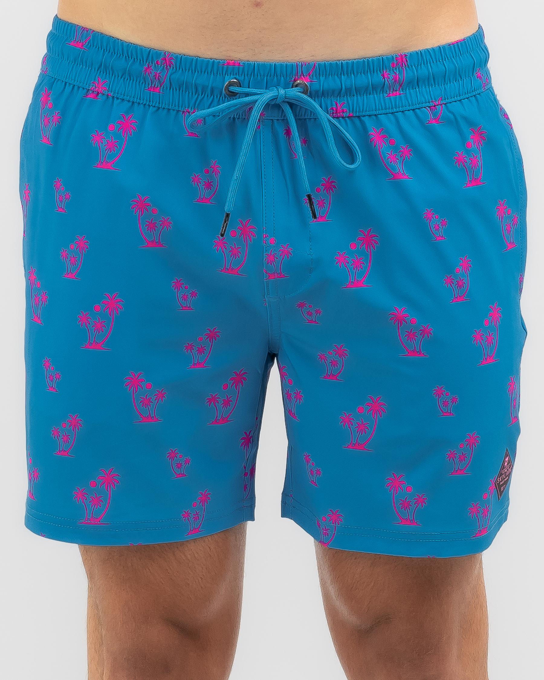 Shop Skylark Peak Elastic Waist Shorts In Cyan - Fast Shipping & Easy ...