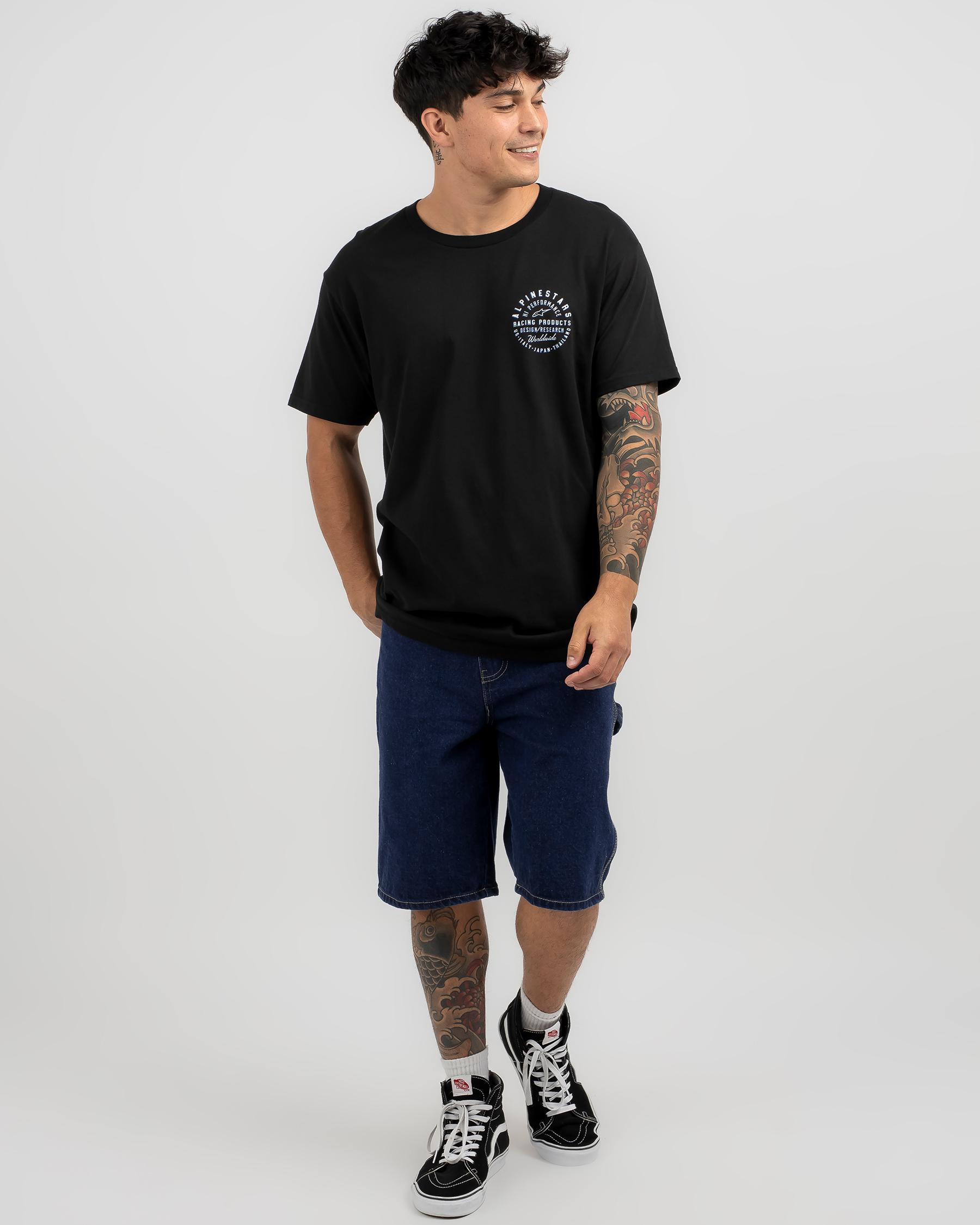 Shop Alpinestars Capped T-Shirt In Black - Fast Shipping & Easy Returns ...