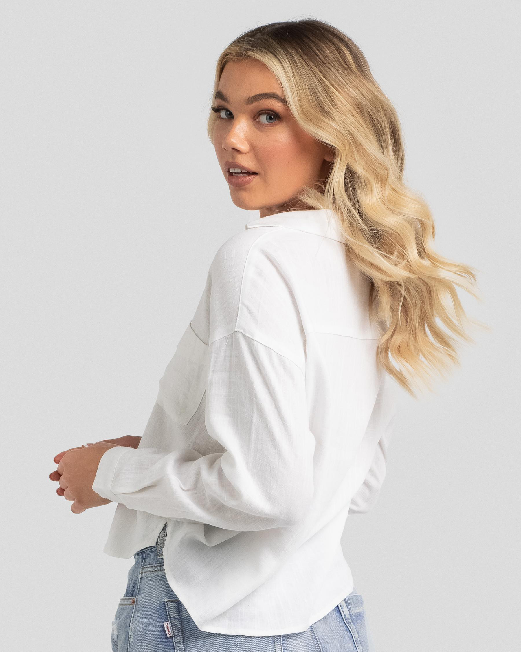Shop Mooloola Lennie Shirt In White - Fast Shipping & Easy Returns ...