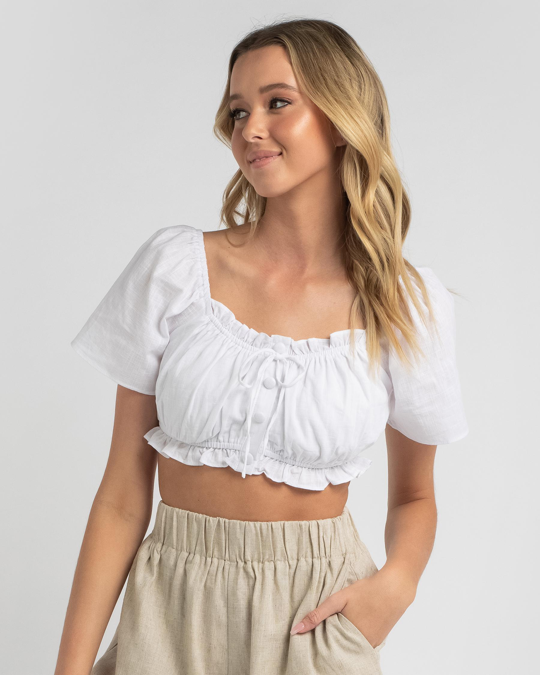 Shop Mooloola Ronan Top In White - Fast Shipping & Easy Returns - City ...