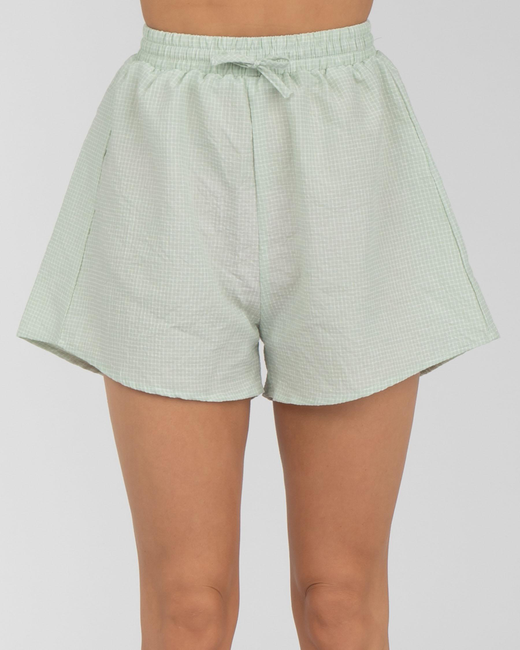 Shop Mooloola Taffy Shorts In Sage - Fast Shipping & Easy Returns ...