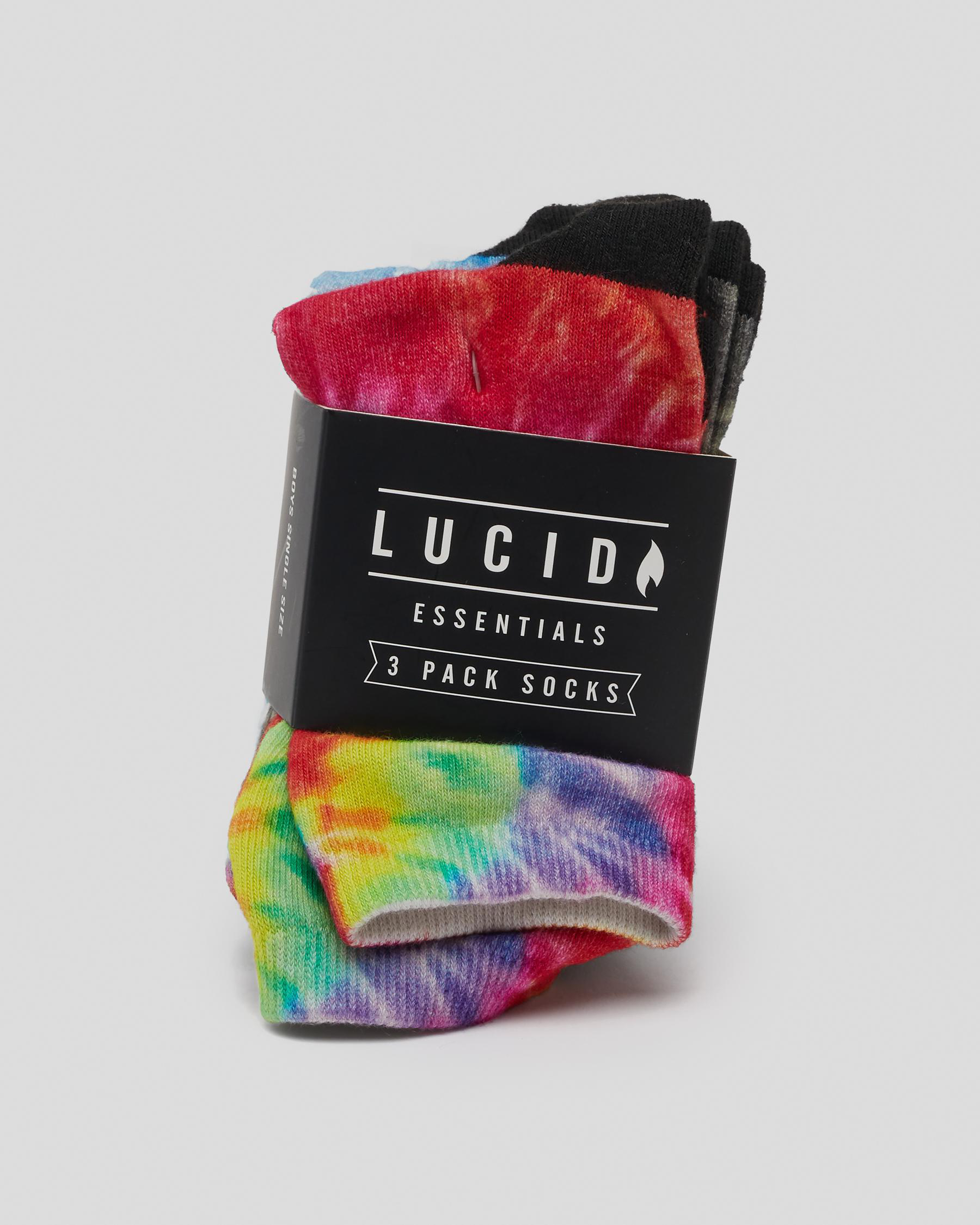 Shop Lucid Boys' Twisted Socks 3 Pack In Multi - Fast Shipping & Easy ...