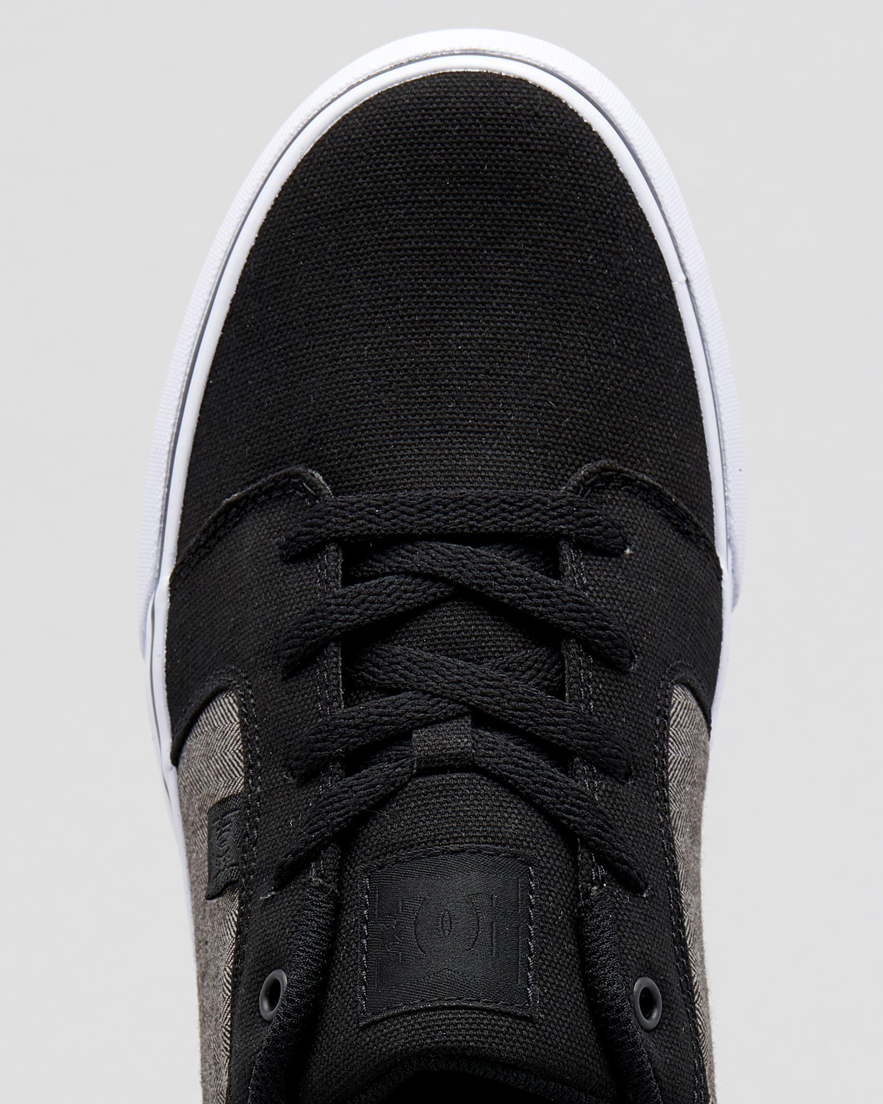 Shop DC Shoes Anvil TX SE Shoes In Black/herringbone - Fast Shipping ...