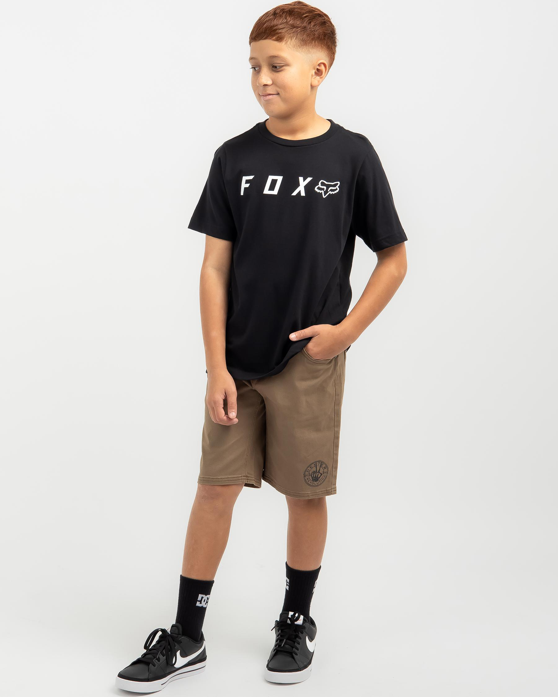 Shop Fox Boys' Absolute T-Shirt In Black - Fast Shipping & Easy Returns ...
