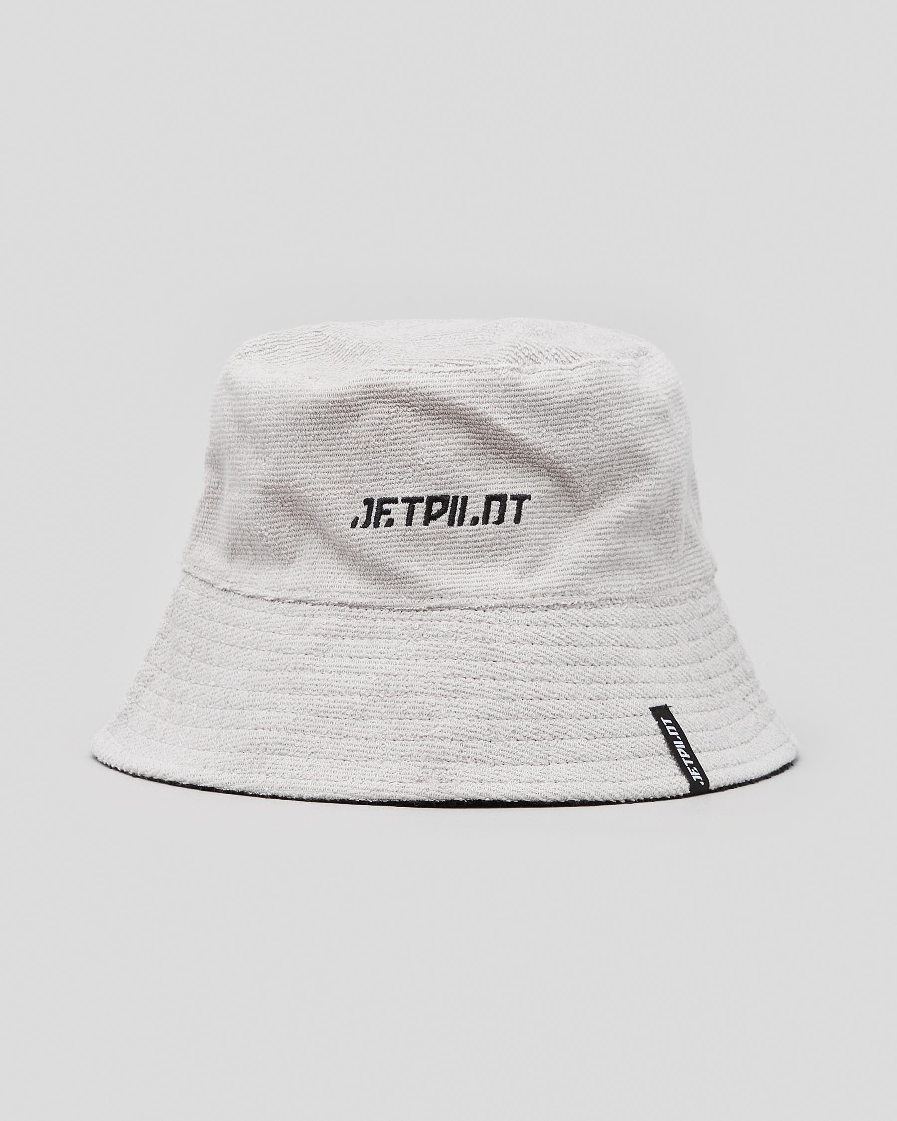 Shop Jetpilot F Yes Mens Reverse Bucket Hat In Black/grey - Fast ...
