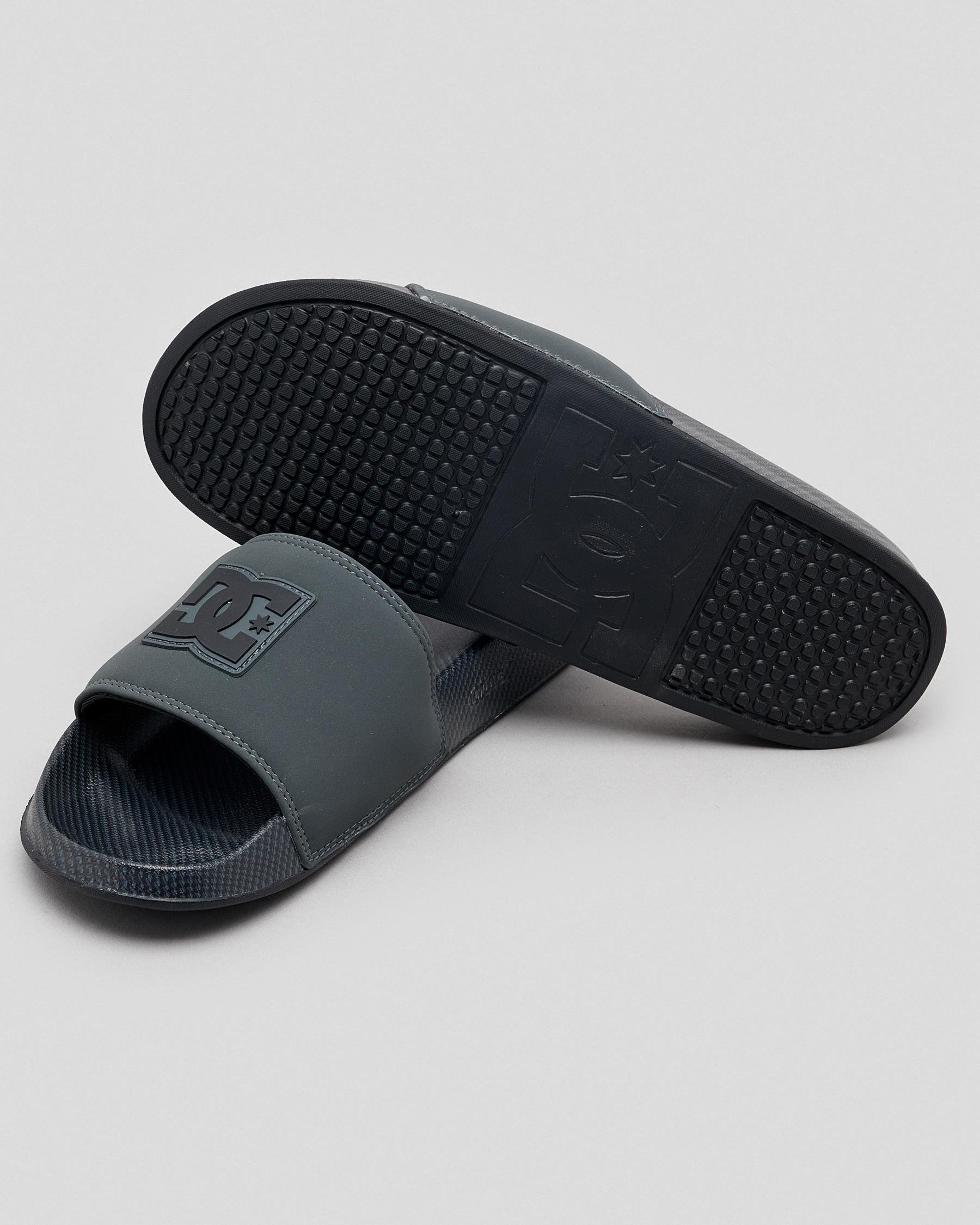 Shop DC Shoes DC Slide SE Slides In Black/grey/black - Fast Shipping ...
