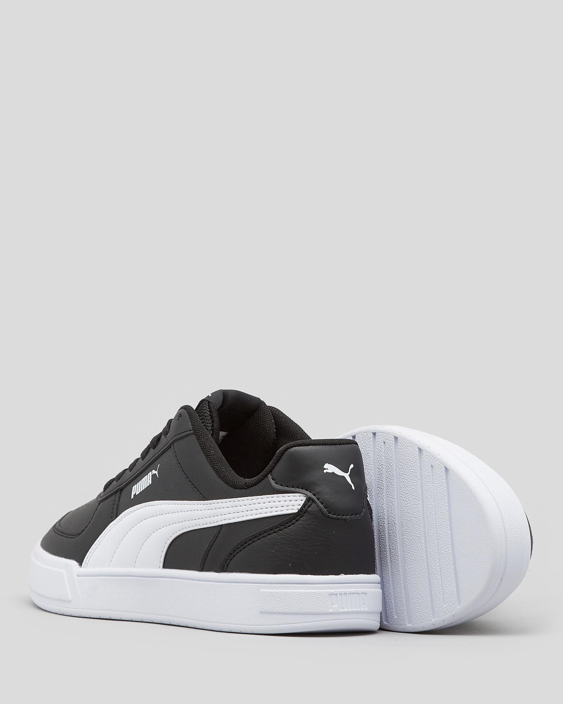 Shop Puma Girls' Caven Shoes In Puma Black/puma White - Fast Shipping ...