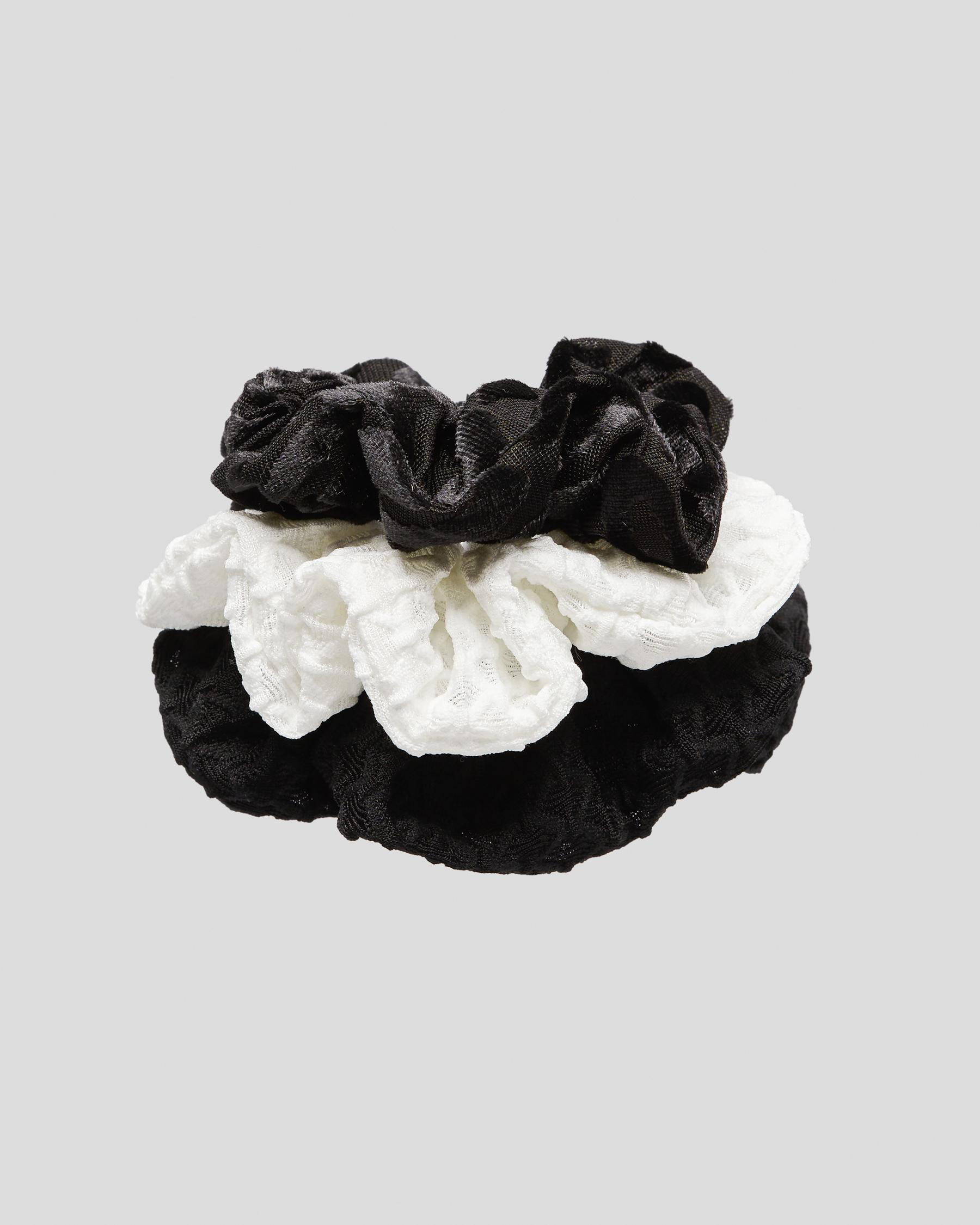 Shop Karyn In LA Ivy Scrunchie Pack In Black/white - Fast Shipping ...