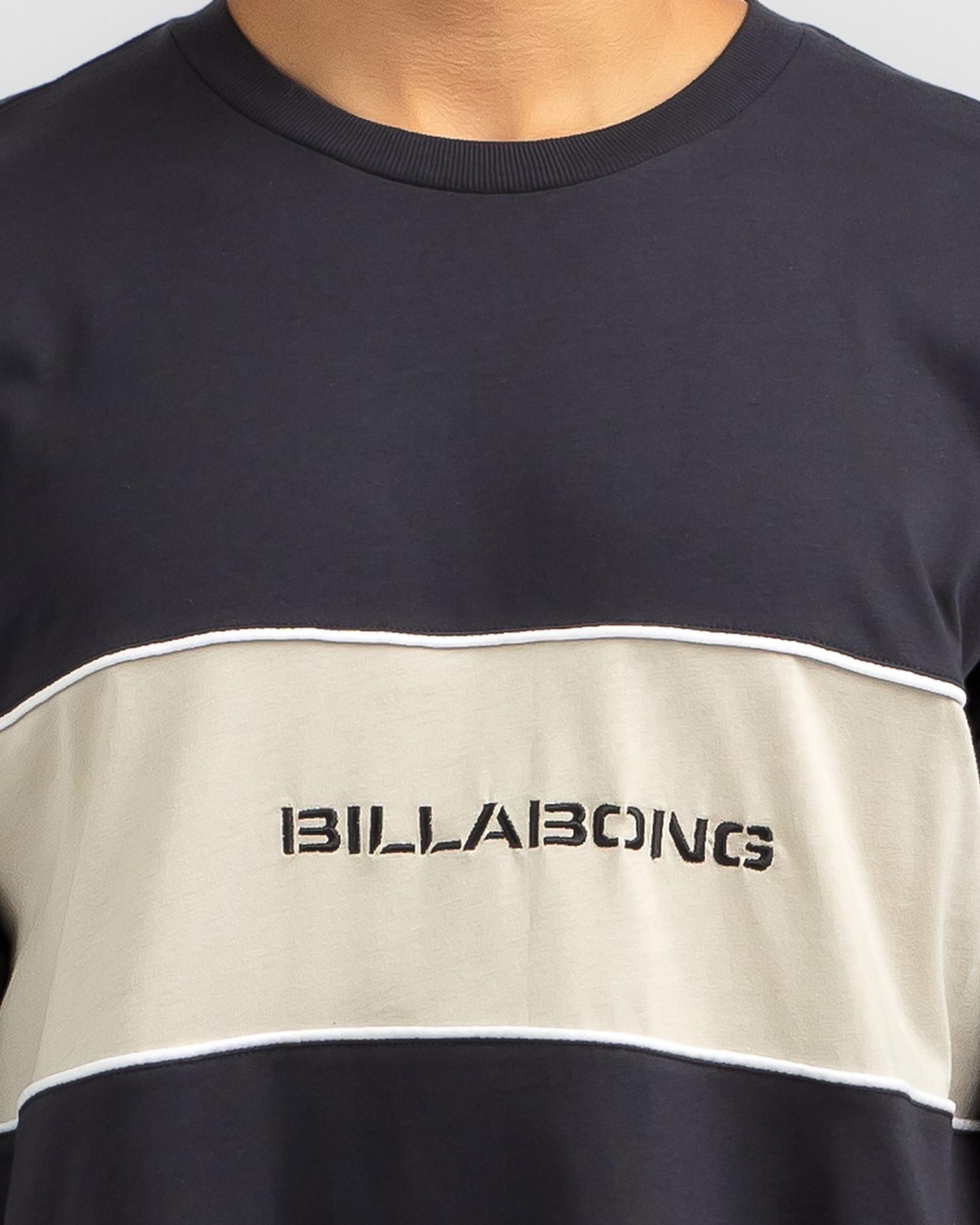 Shop Billabong Panel Crew T-Shirt In Washed Black - Fast Shipping ...