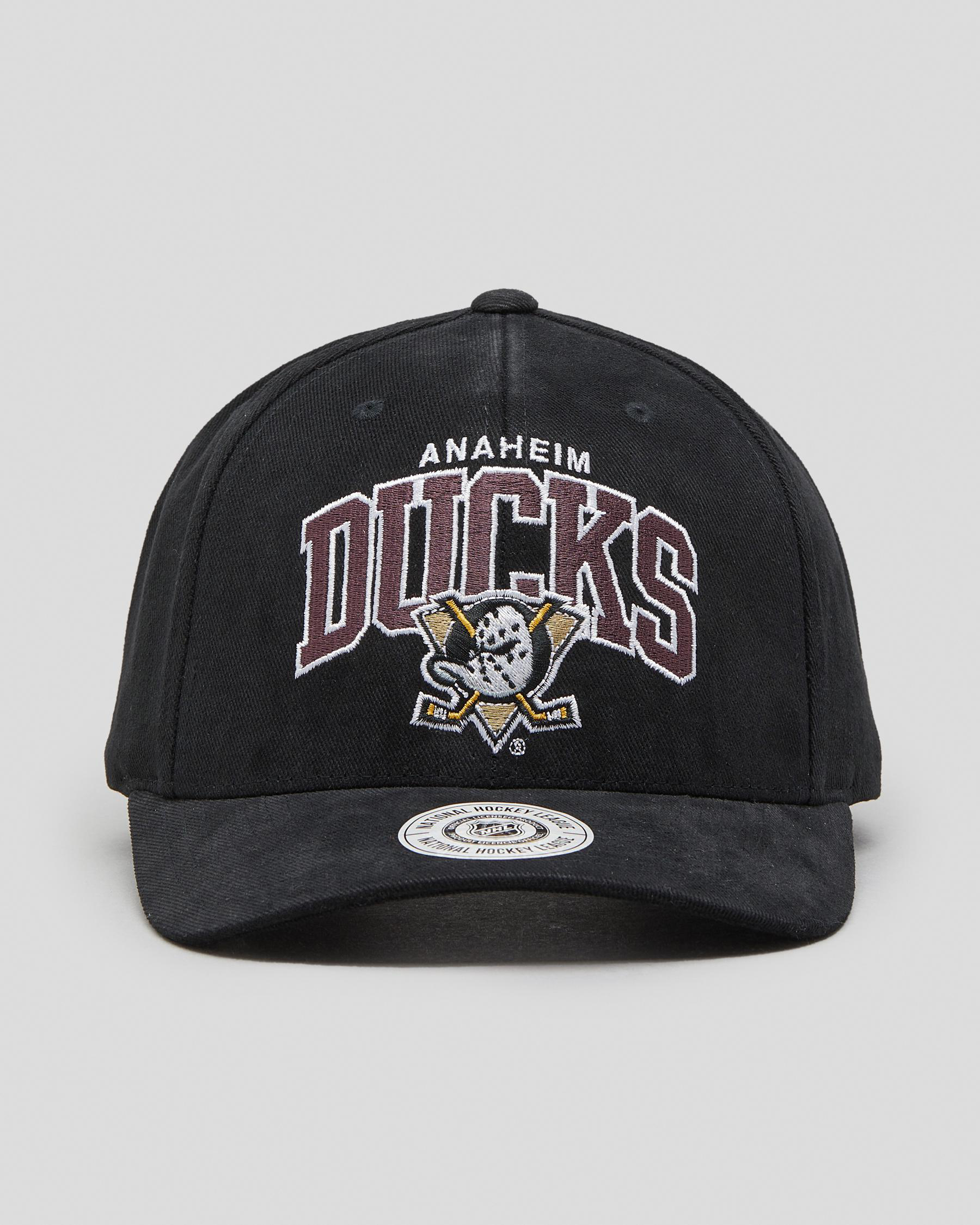 Shop Majestic Anaheim Ducks Arch Logo Pro Crown Cap In Ducks Black ...