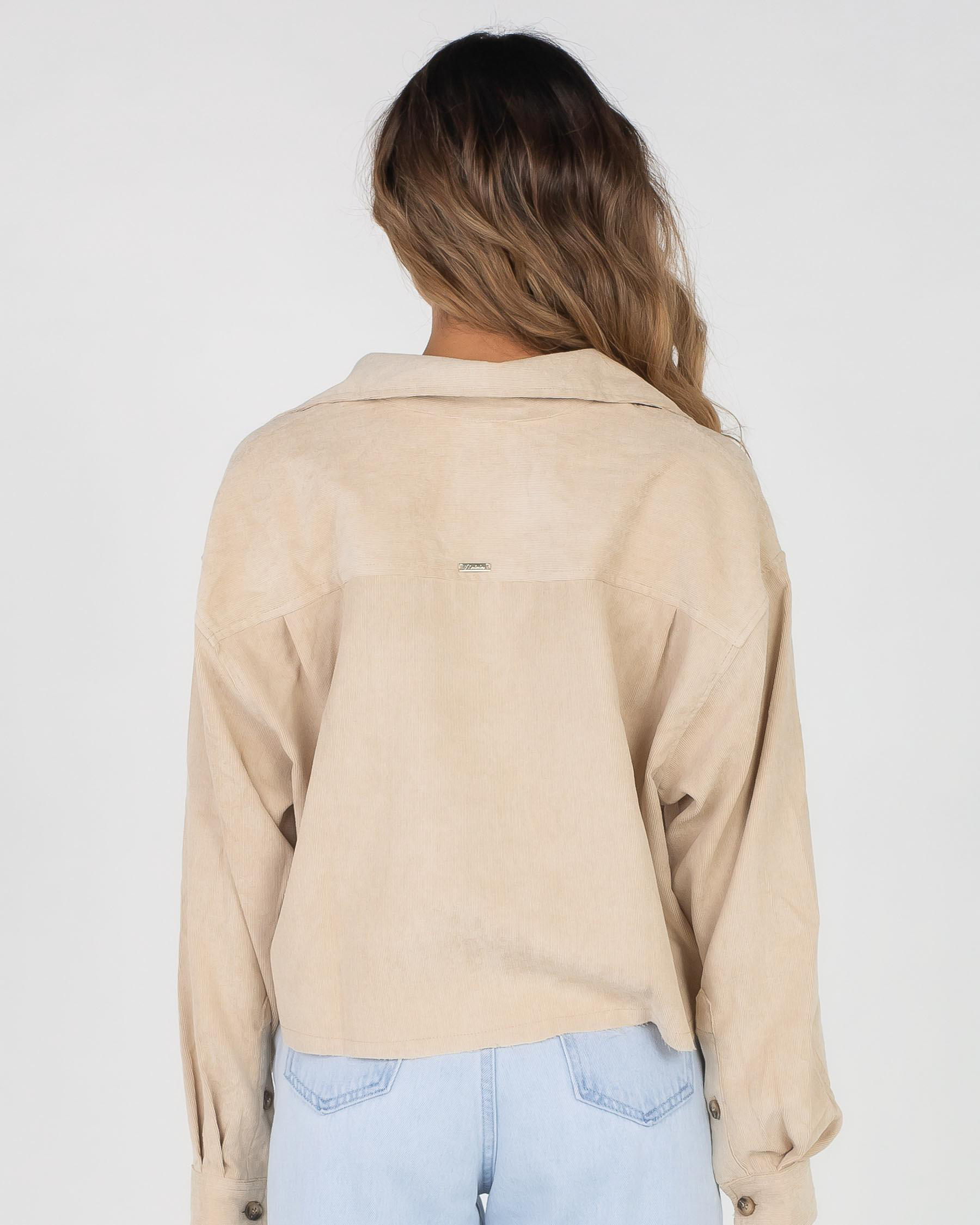 Shop Mooloola Miller Shirt In Washed Beige - Fast Shipping & Easy ...