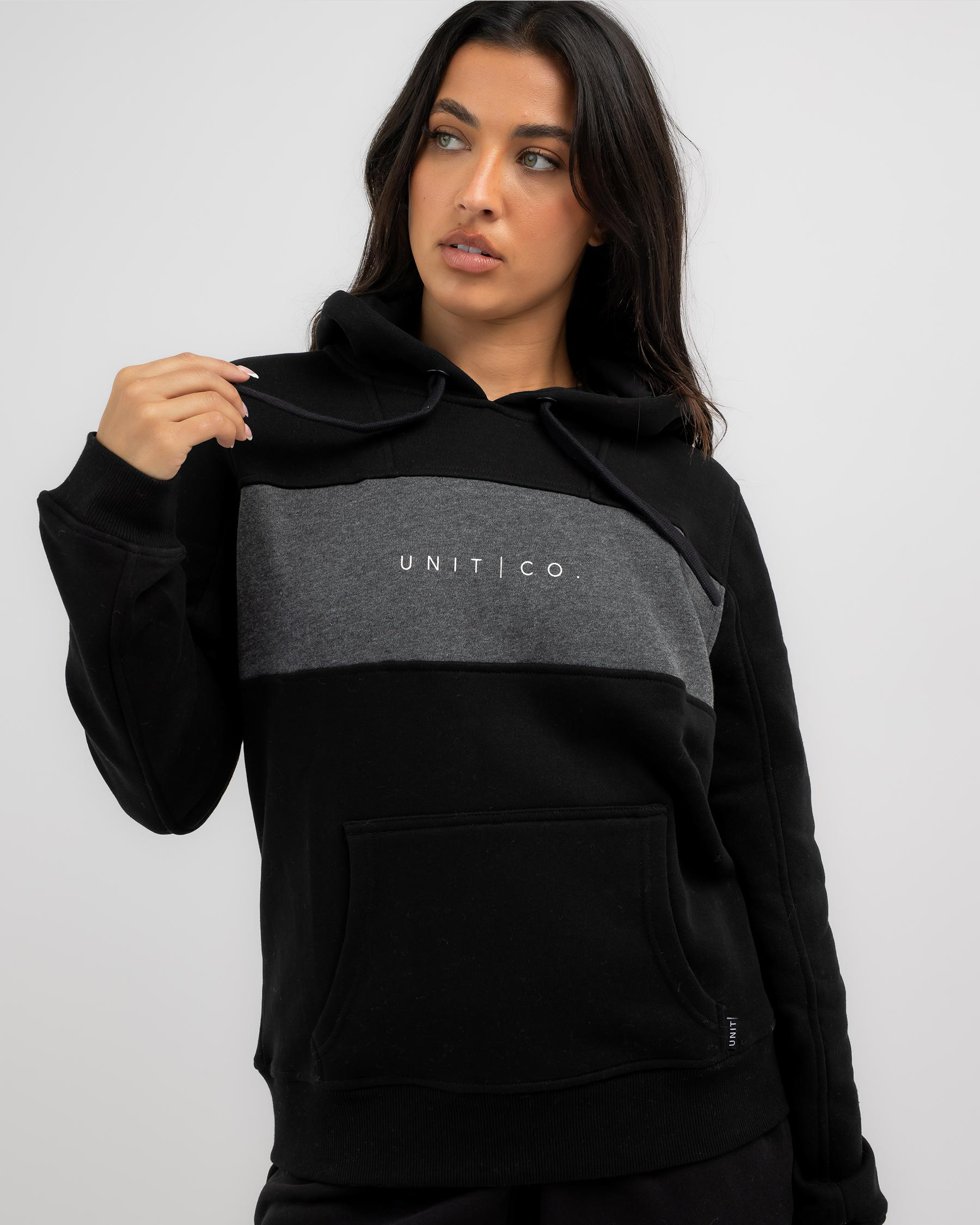 Shop Unit Womens Morton Pullover Hoodie In Black - Fast Shipping & Easy ...
