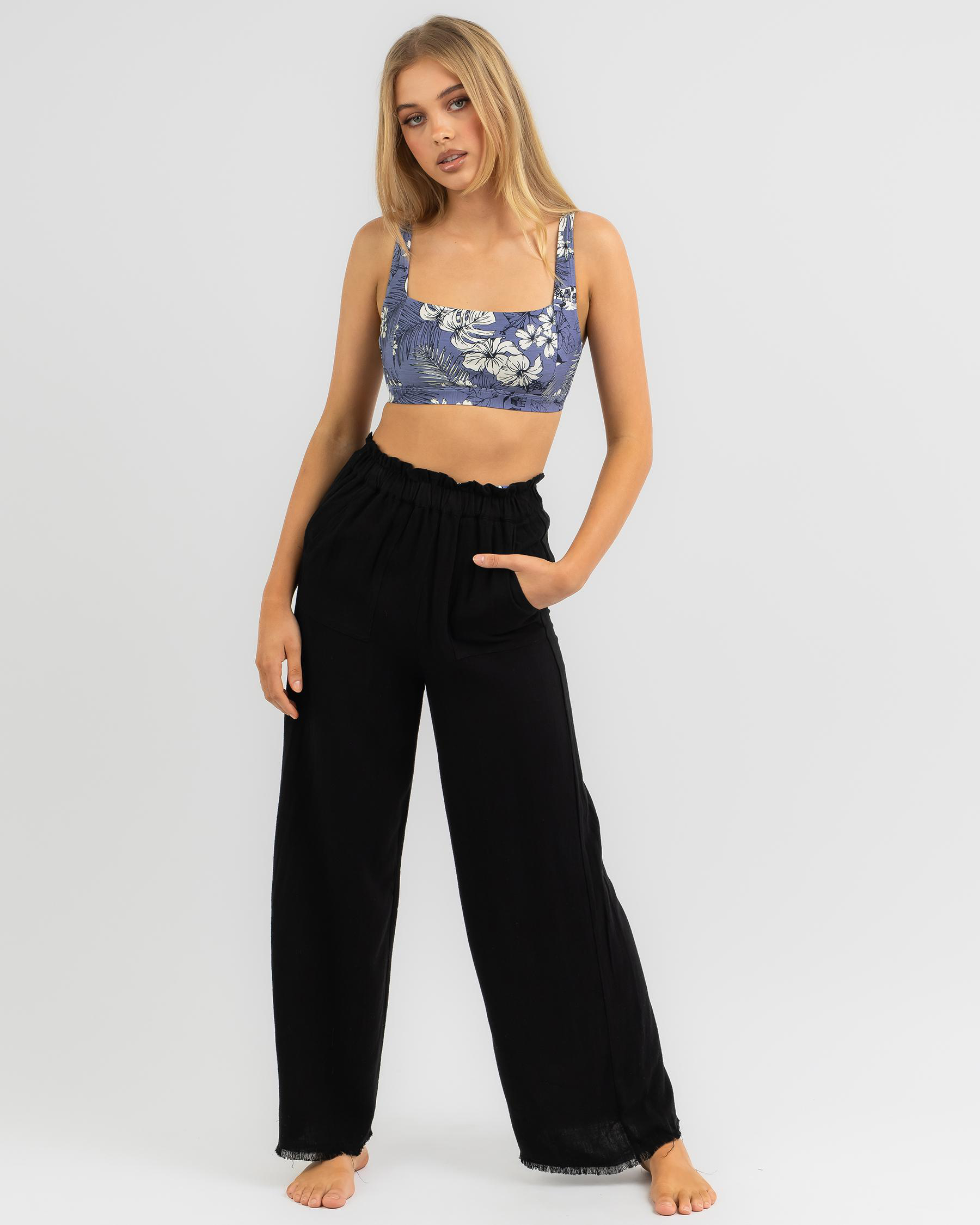 Shop Ava And Ever Fraser Beach Pants In Black - Fast Shipping & Easy ...