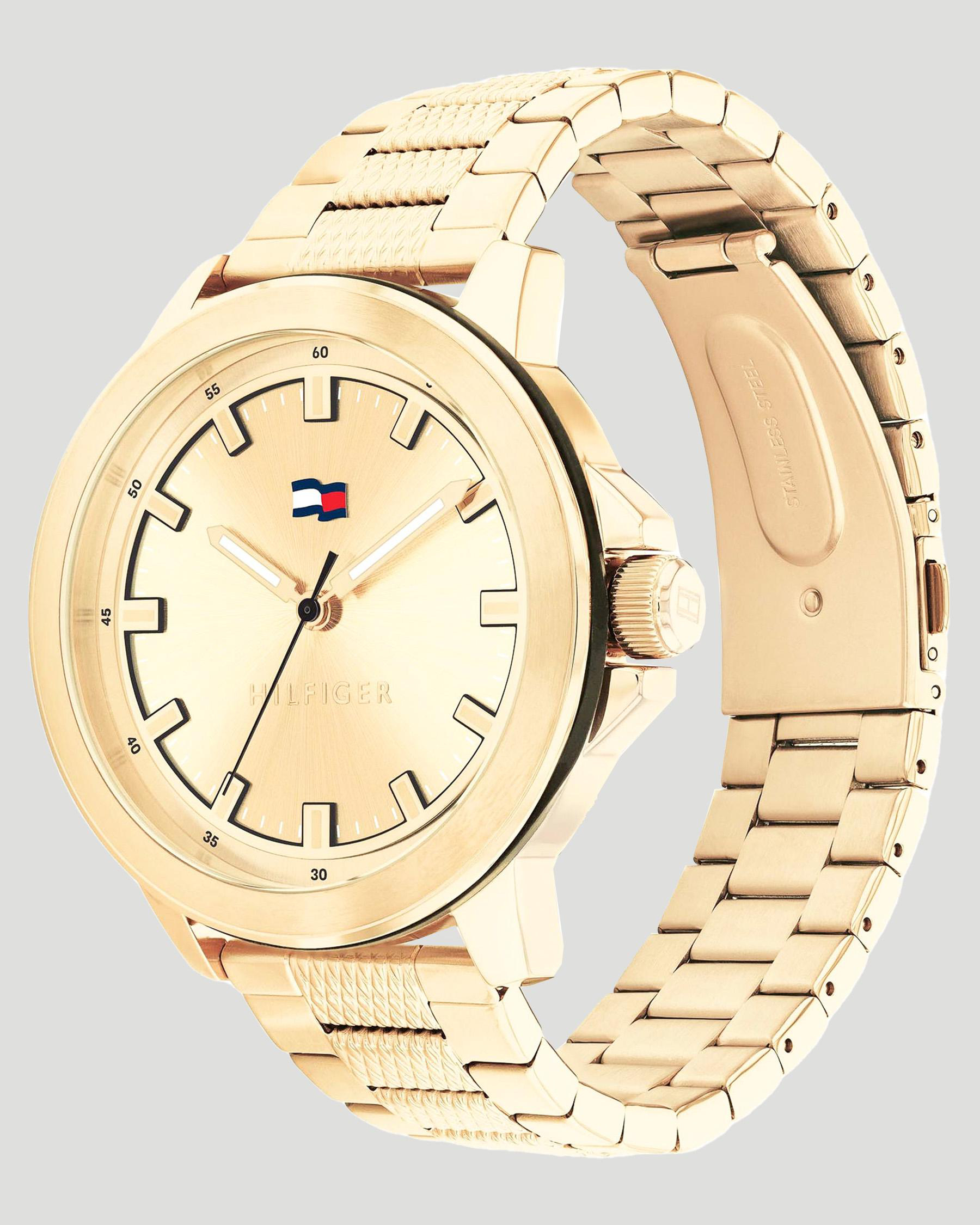 Shop Tommy Hilfiger Nelson Watch In Gold - Fast Shipping & Easy Returns ...