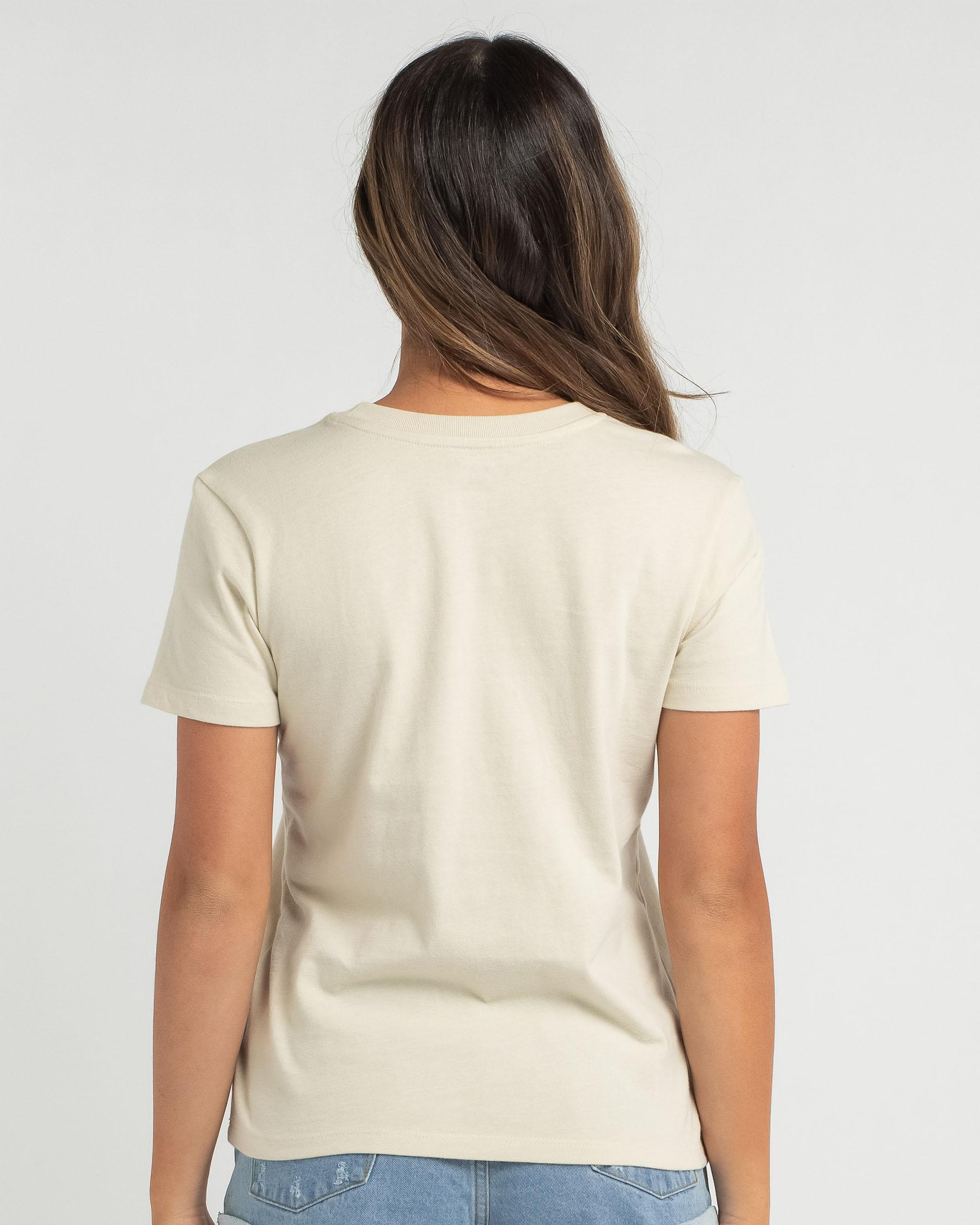 Shop Vans Drop Out T-Shirt In Sandshell Pomegranate - Fast Shipping ...