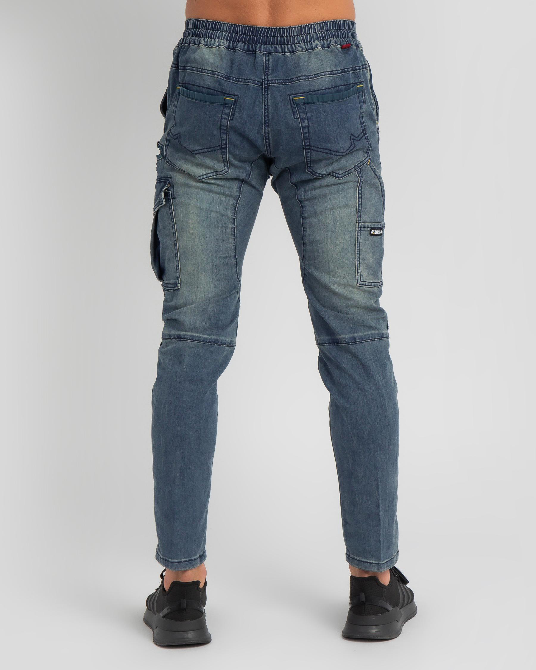 Shop Cat Dynamic Denim Pants In Light Acid Wash - Fast Shipping & Easy ...