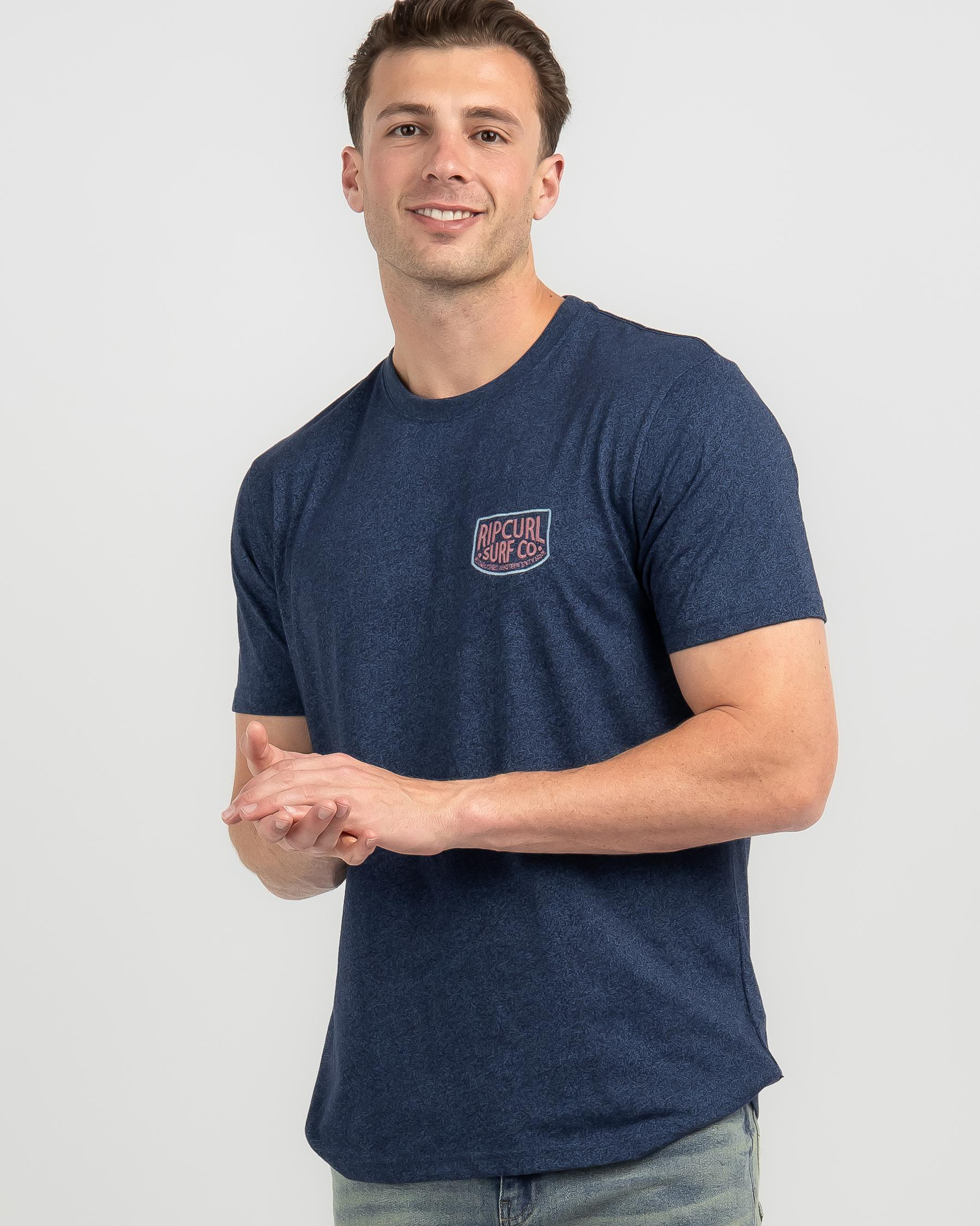 Shop Rip Curl Too Easy T-Shirt In Navy Marle - Fast Shipping & Easy ...
