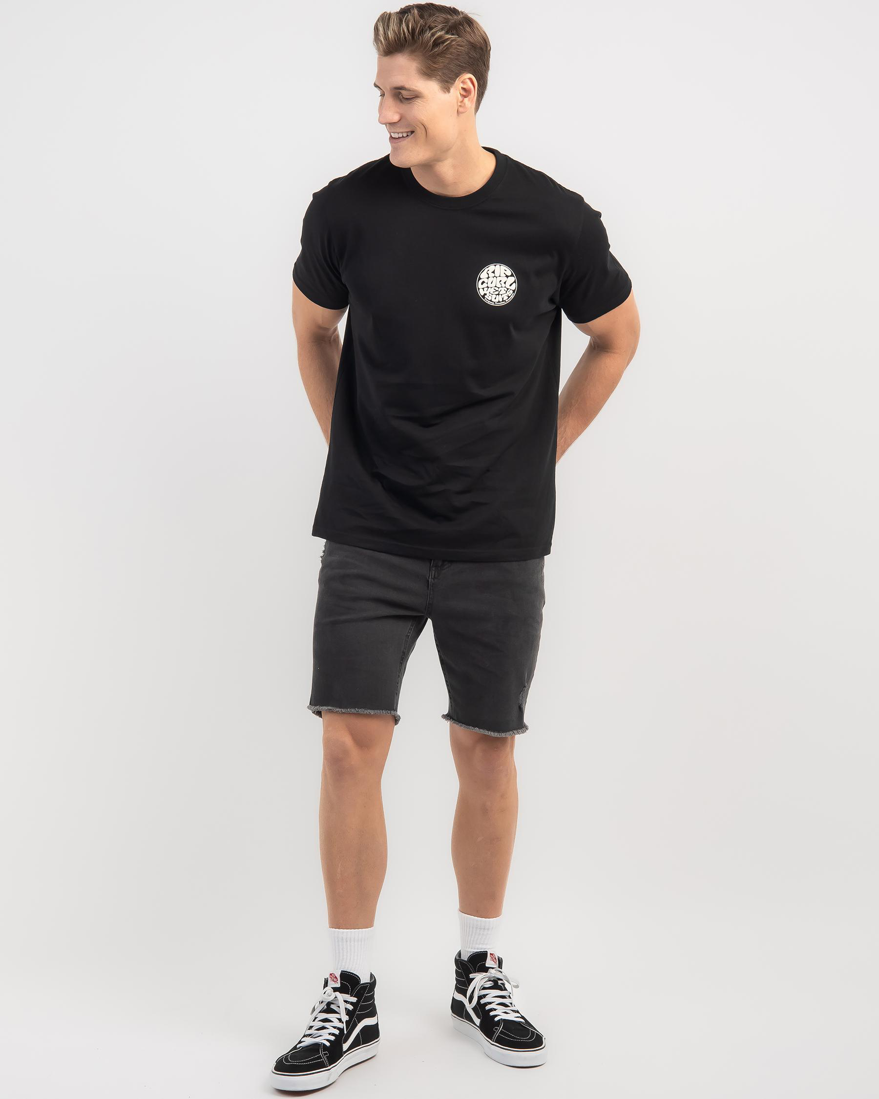 Shop Rip Curl Wetsuit Icon T-Shirt In Black - Fast Shipping & Easy ...
