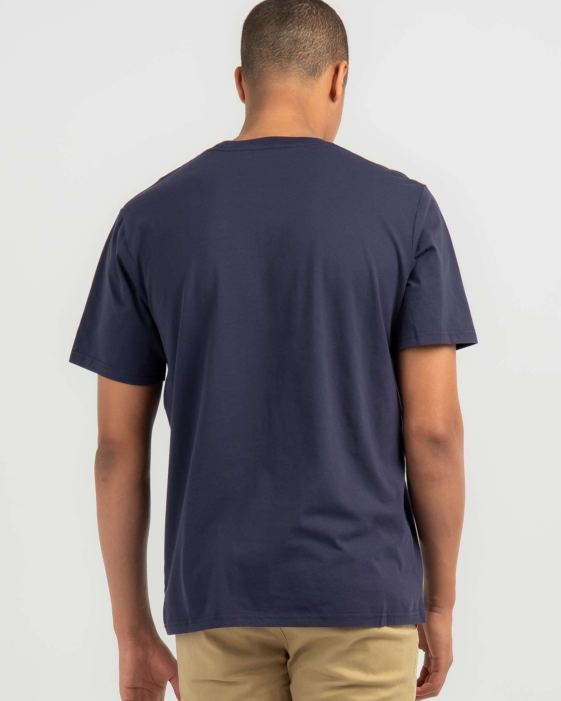 Shop Rusty Short Cut 2 T-Shirt In Navy Blue/popcorn - Fast Shipping ...