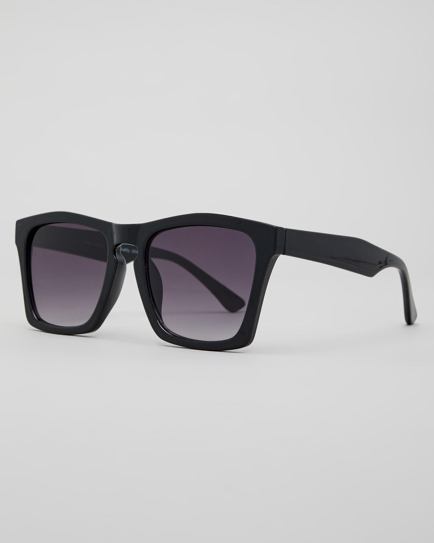 Shop Indie Eyewear Bombshell Sunglasses In S Black/smoke - Fast ...