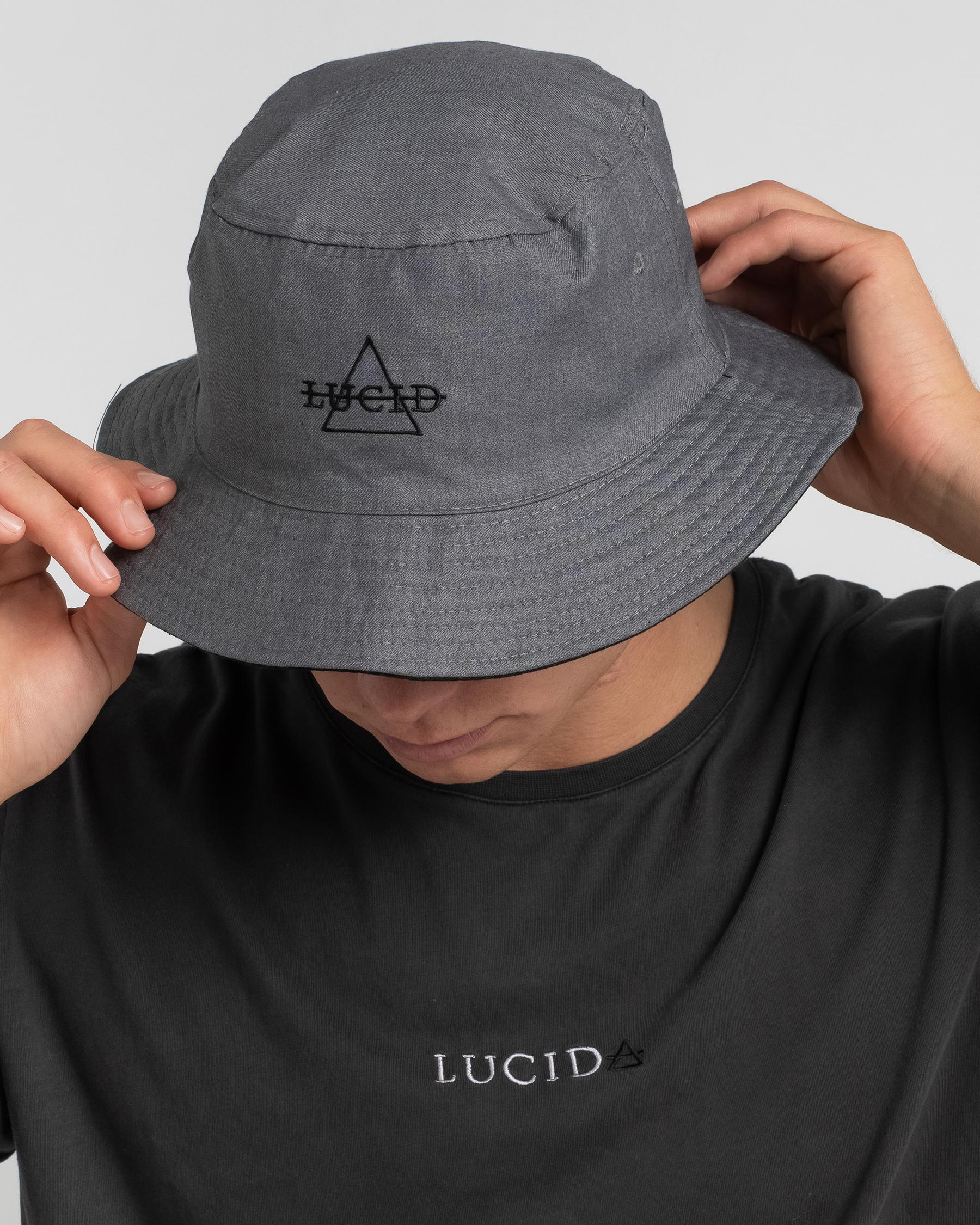 Shop Lucid Vision Reversible Bucket Hat In Grey/black - Fast Shipping ...
