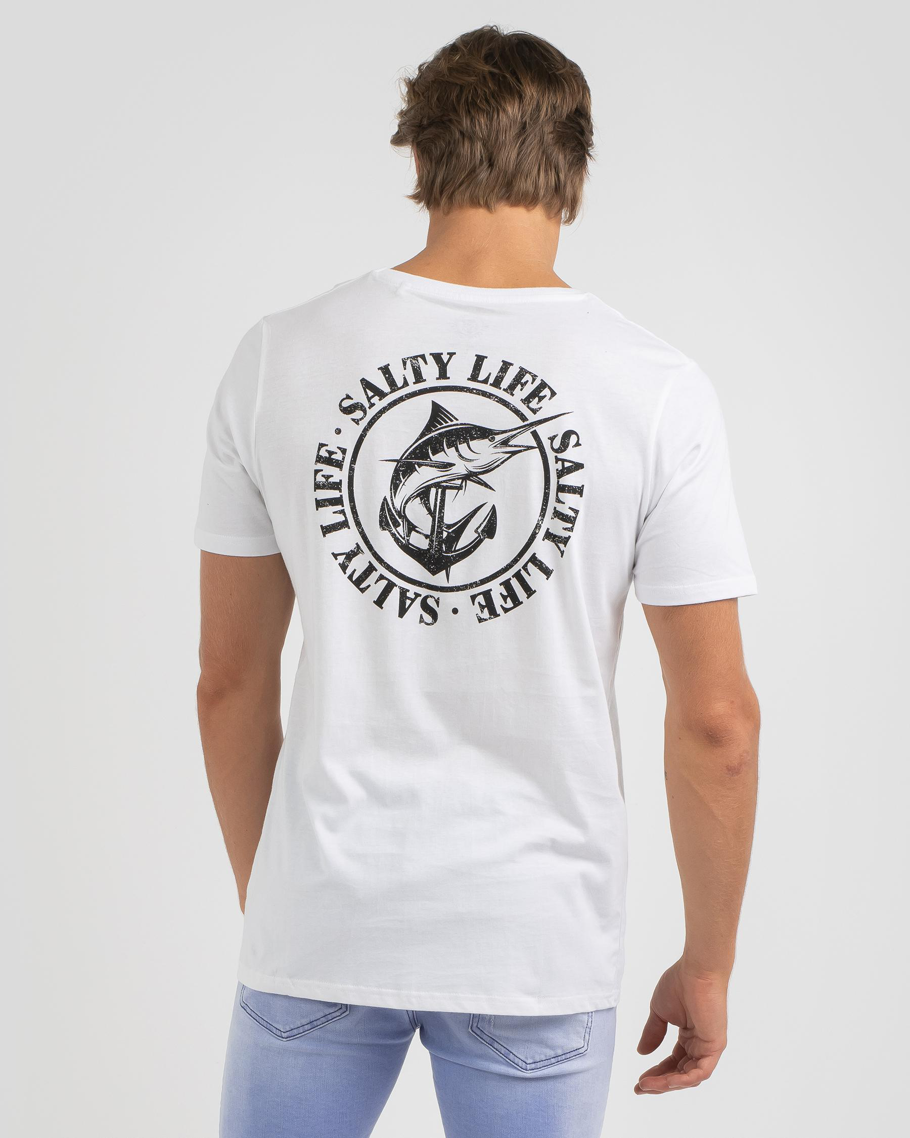 Shop Salty Life Angler T-Shirt In White - Fast Shipping & Easy Returns ...