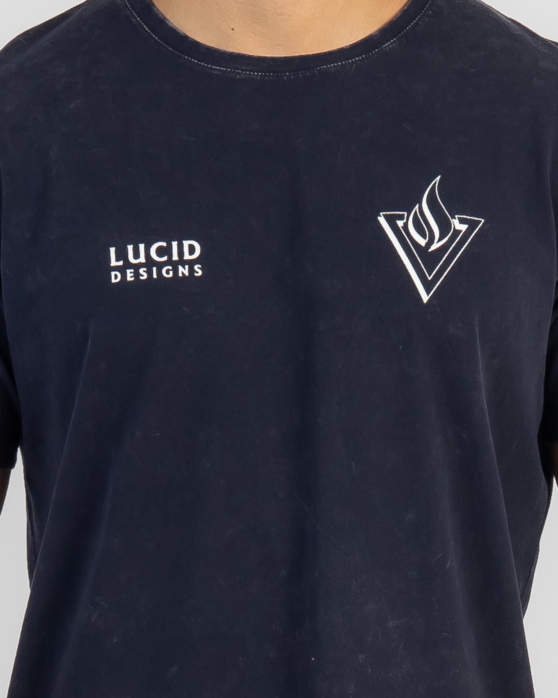 Shop Lucid Pinnacle T-Shirt In Navy Acid - Fast Shipping & Easy Returns ...