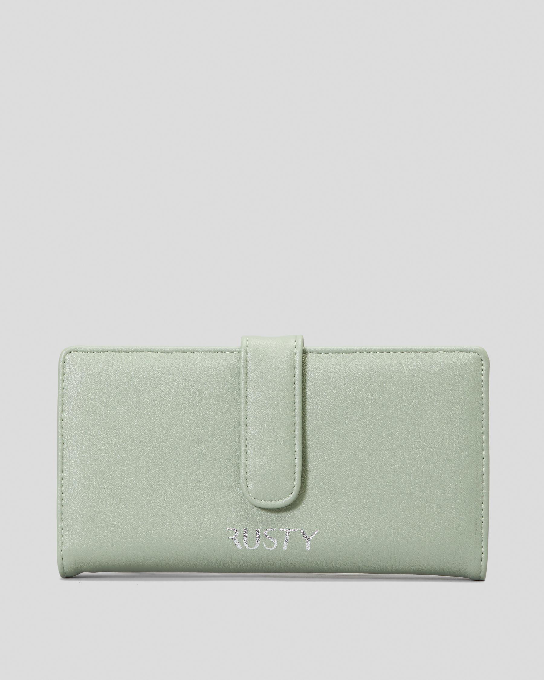 Rusty Essence Wallet In Fig Green - Fast Shipping & Easy Returns - City ...
