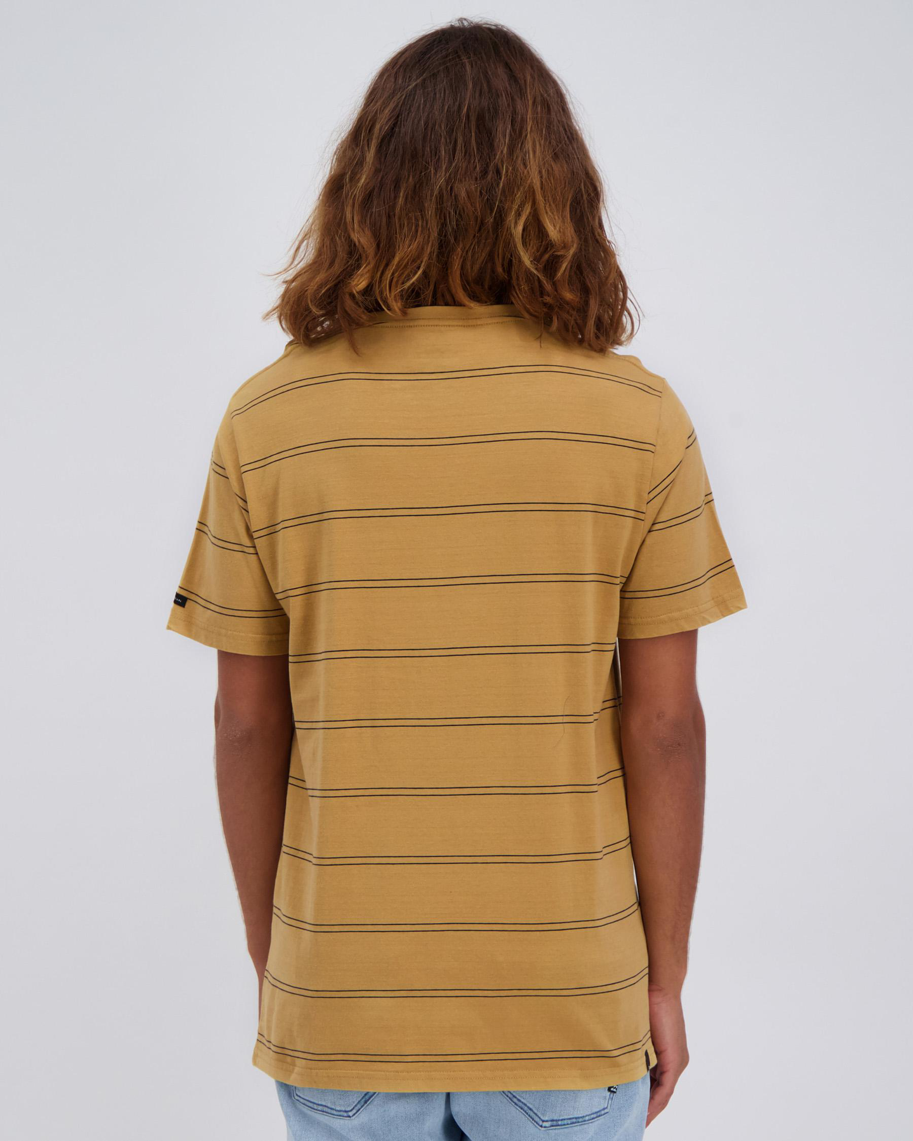 Shop Rip Curl Plain Stripe T-Shirt In Mustard - Fast Shipping & Easy ...