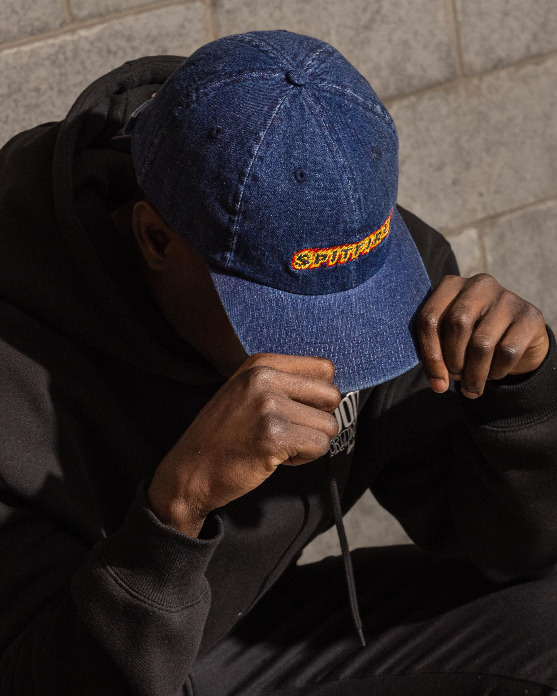 Shop Spitfire Flames Script Strapback Cap In Denim - Fast Shipping & Easy Returns - City Beach ...