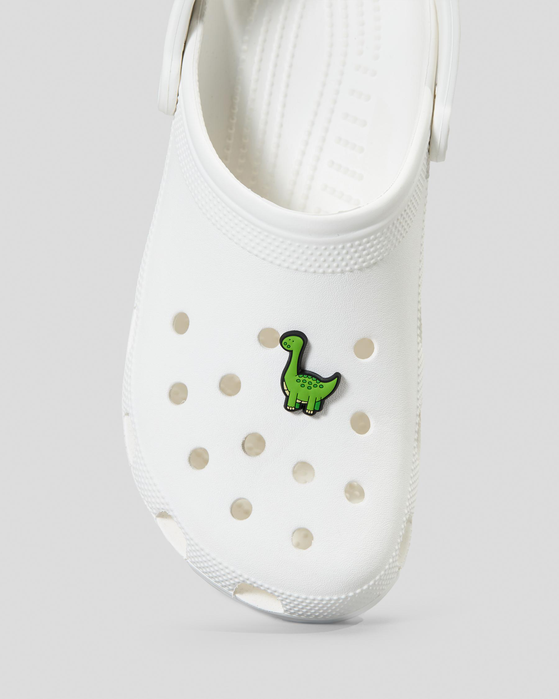 Shop Crocs Boys' Rule Green Dino Jibbitz In Multi - Fast Shipping ...