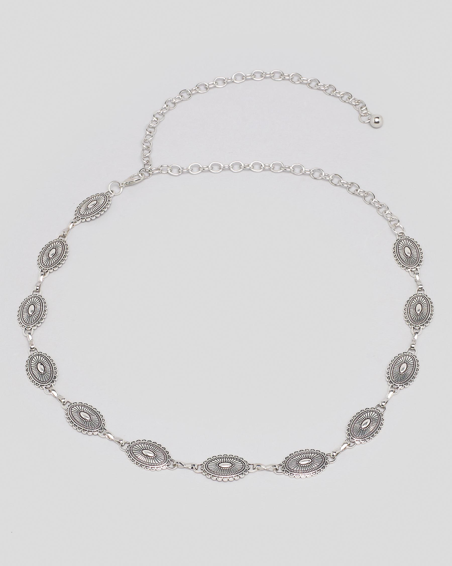Shop Mooloola Cirilla Chain Belt In Silver - Fast Shipping & Easy ...
