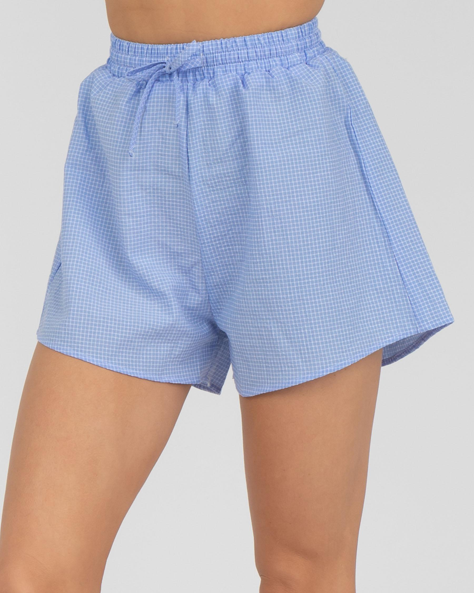 Shop Mooloola Taffy Shorts In Cornflower Blue - Fast Shipping & Easy ...