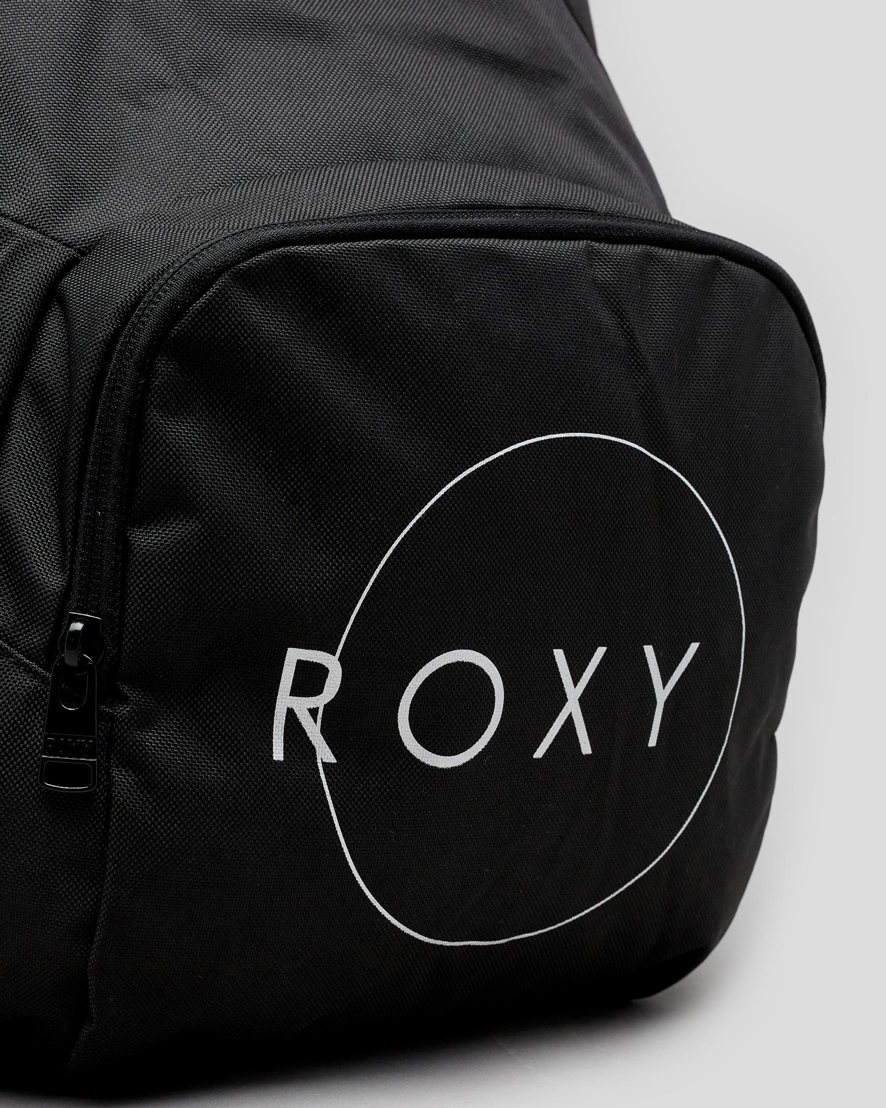 Shop Roxy Shadow Swell Solid Logo Backpack In Anthracite - Fast ...