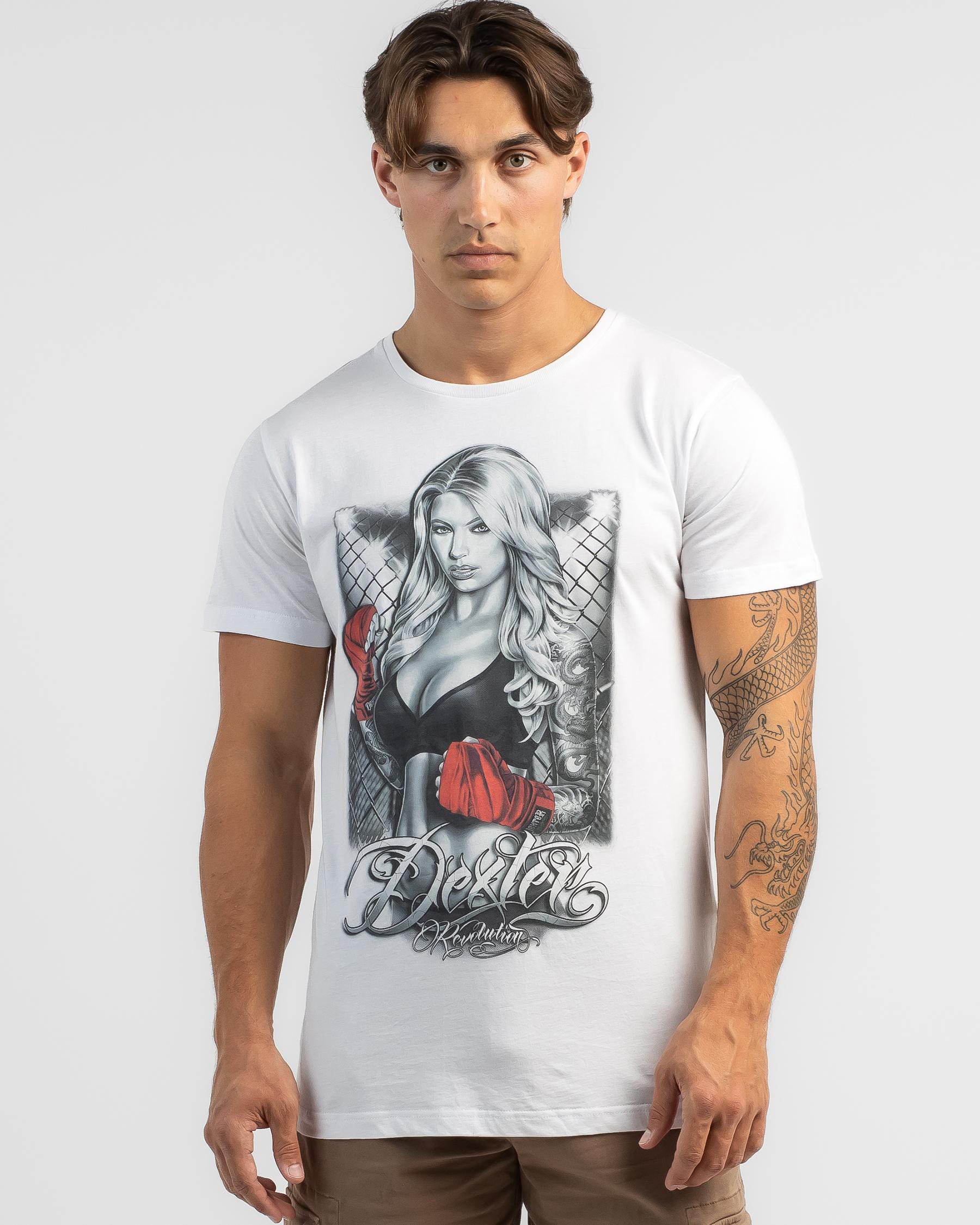 Shop Dexter Prizefight T-Shirt In White - Fast Shipping & Easy Returns ...