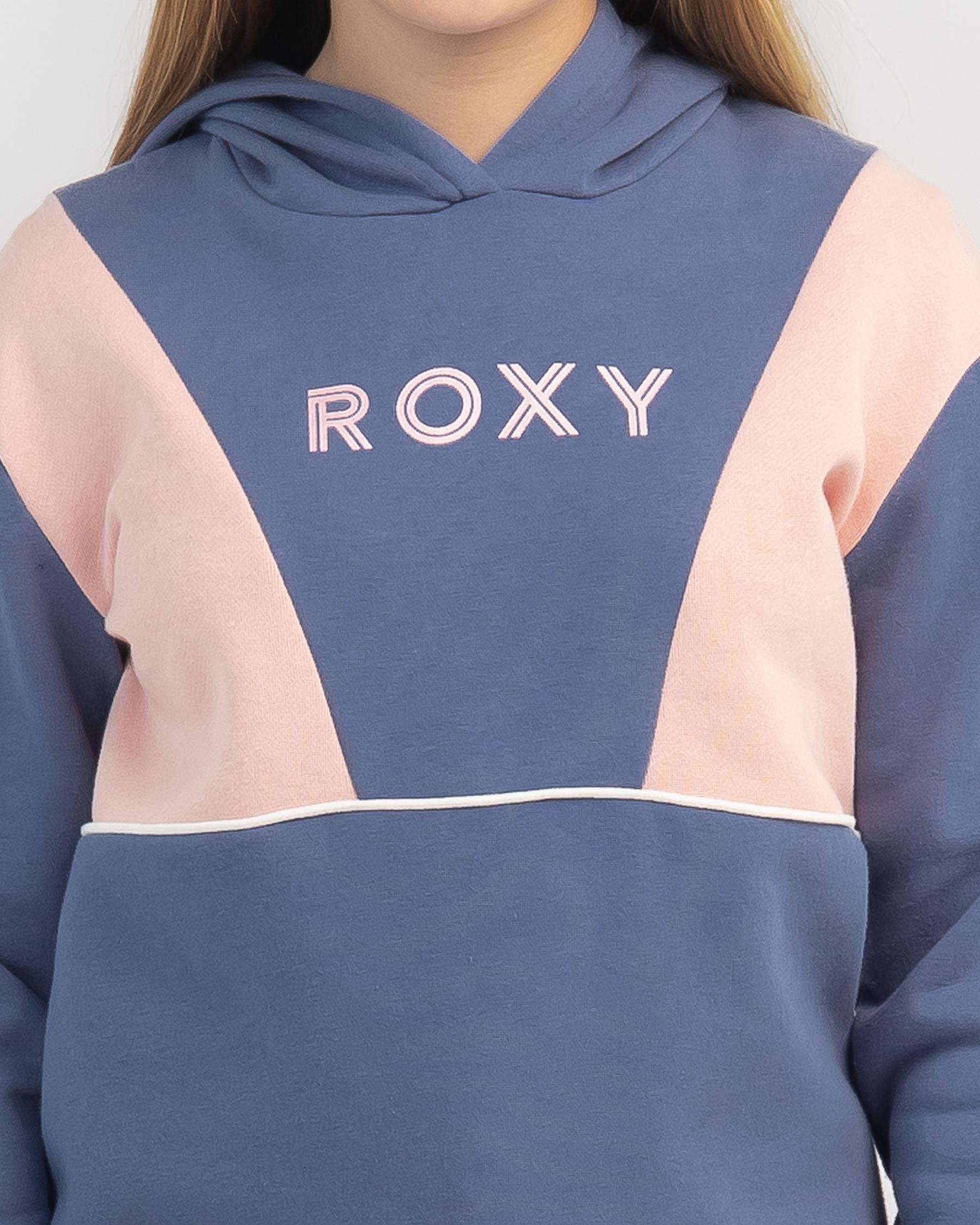 Shop Roxy Girls' Cool On You Hoodie In Bijou Blue - Fast Shipping ...