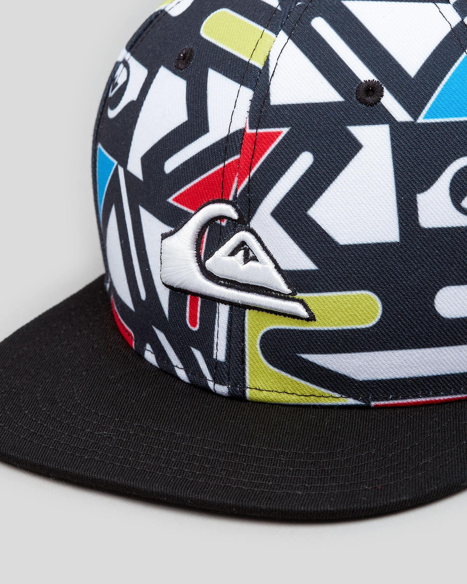 Shop Quiksilver Boys' Lil Compin Snapback Cap In Black - Fast Shipping ...