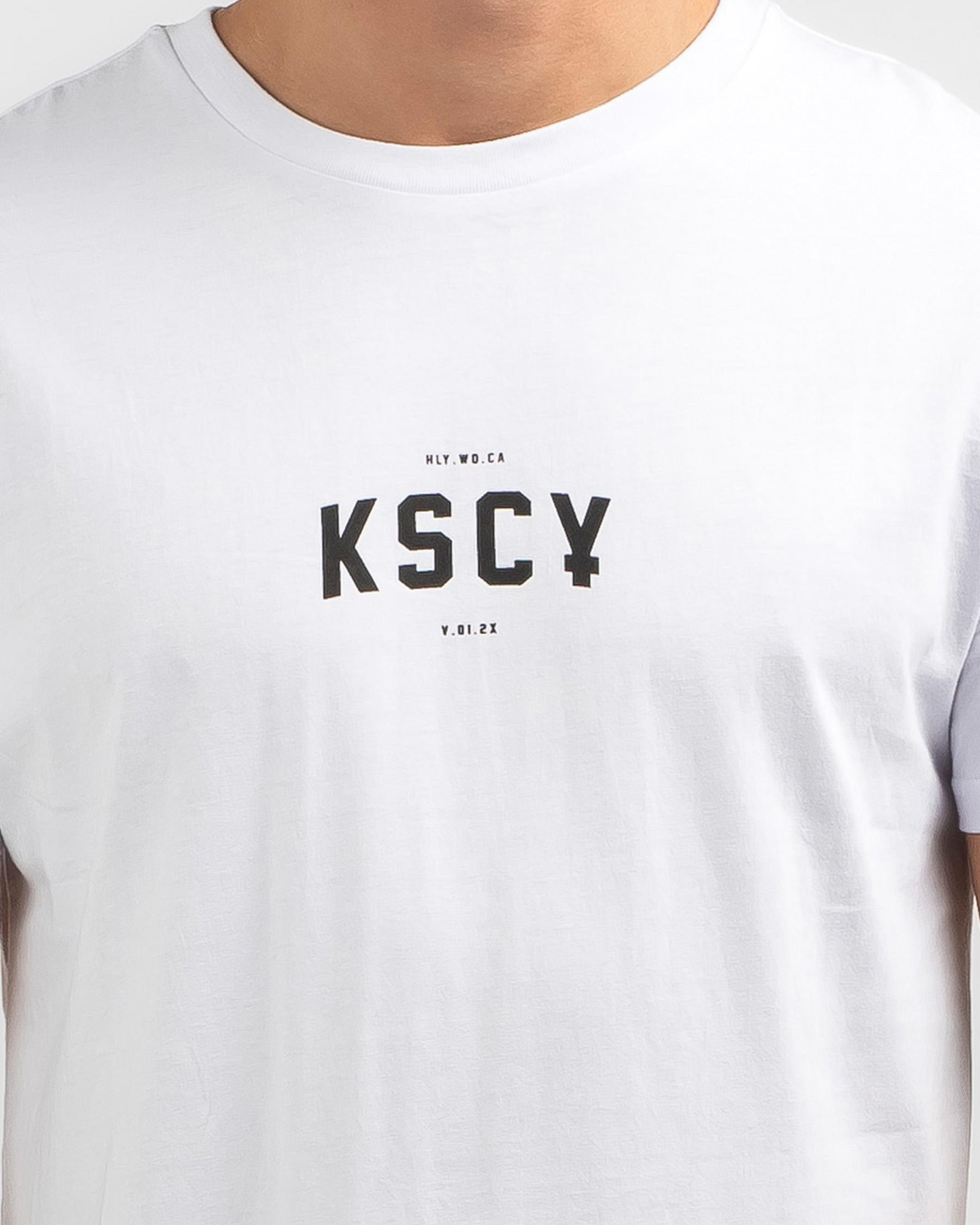 Shop Kiss Chacey Empire Dual Curved T-Shirt In Optical White - Fast ...